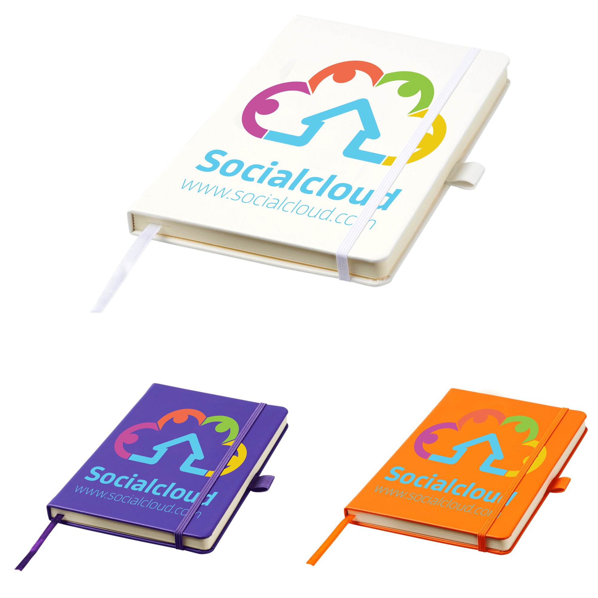 Promotional A5 Nova Leatherette Notebook with Logo | Pens.com