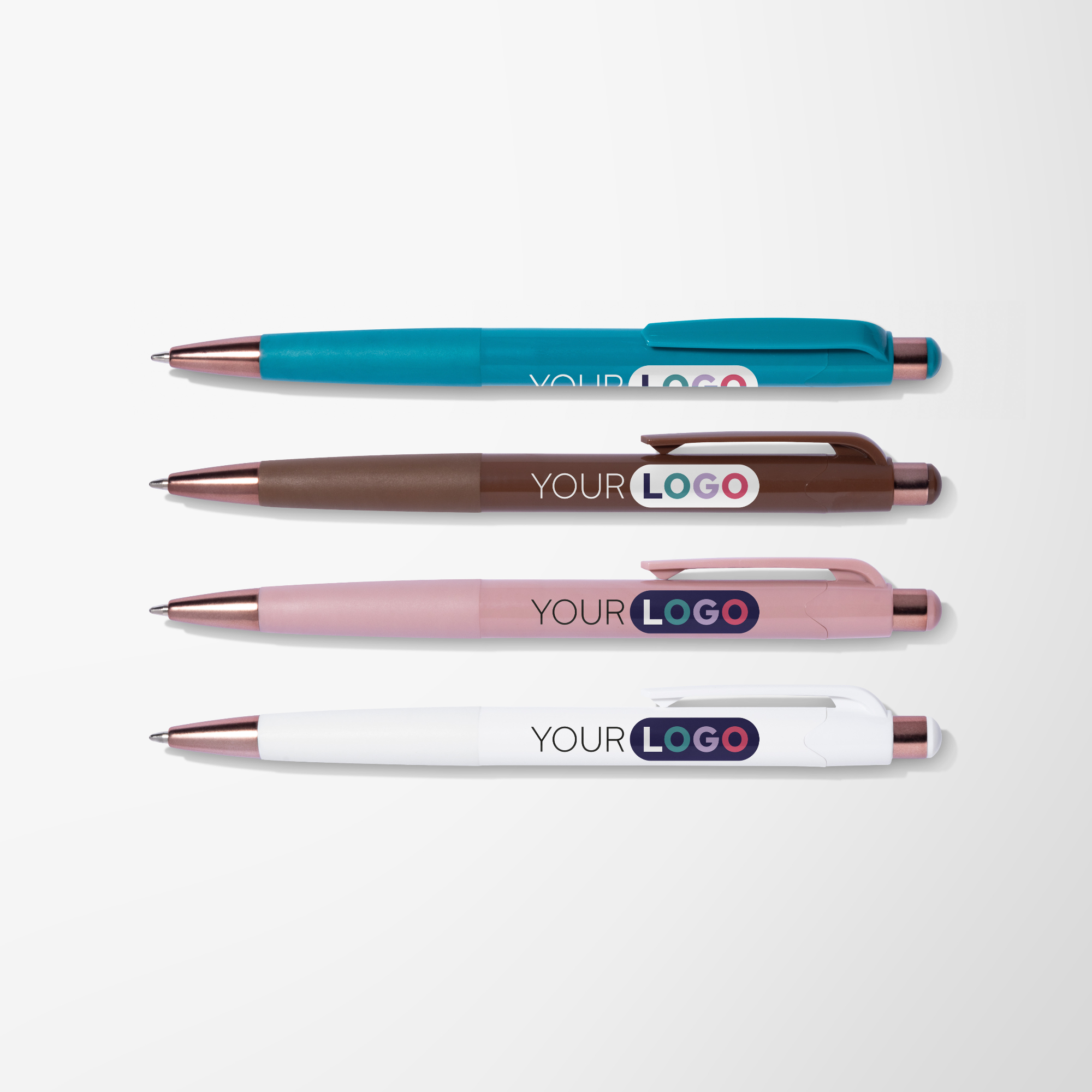 Custom Full Color Pacifica Pen with Bronze Trim | Pens.com