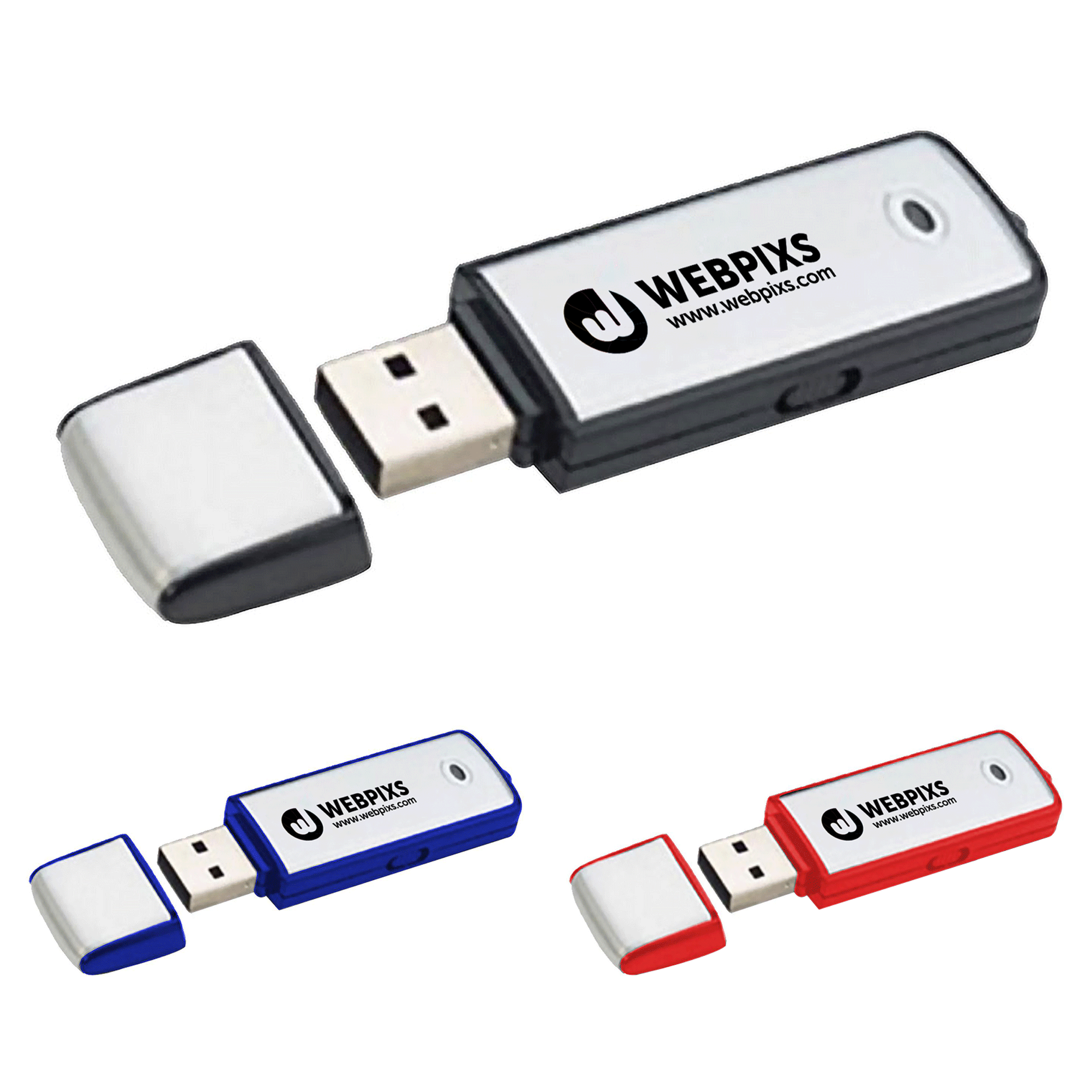 Custom Rec Flash Drive with Key Chain - 16GB | Pens.com