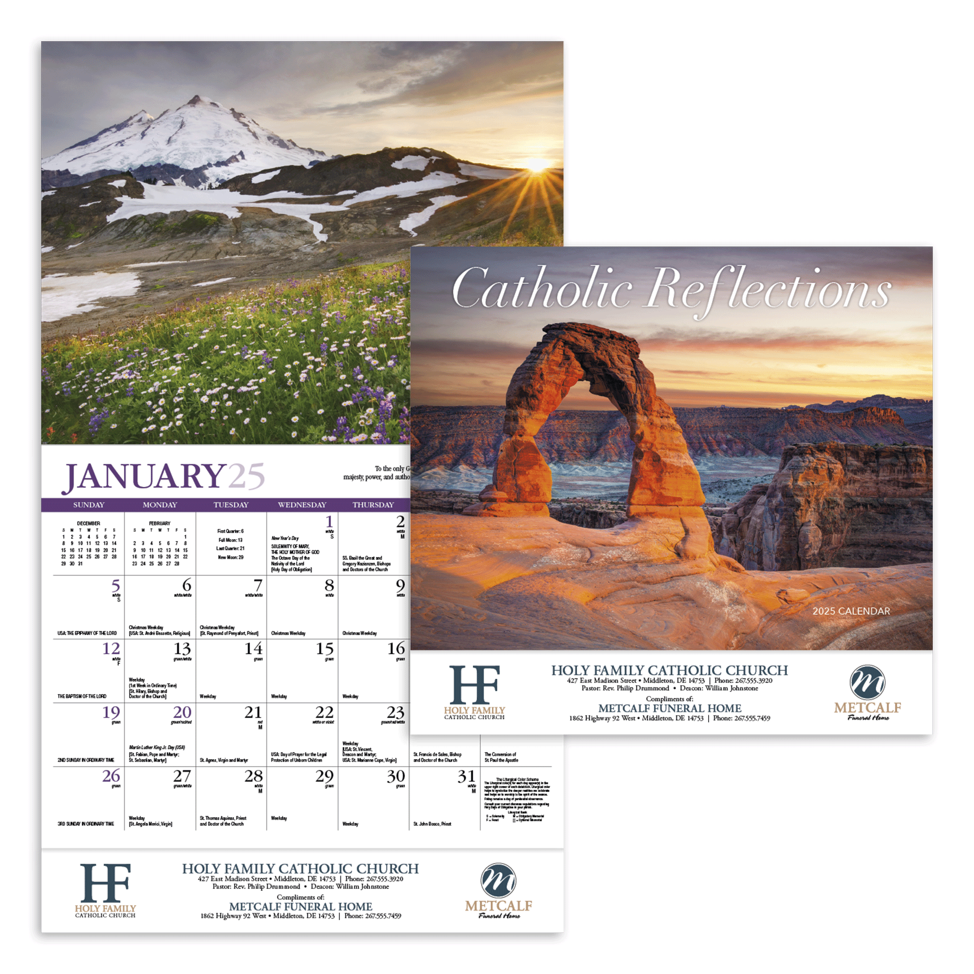 Custom Catholic Reflections Wall Calendar | Pens.com