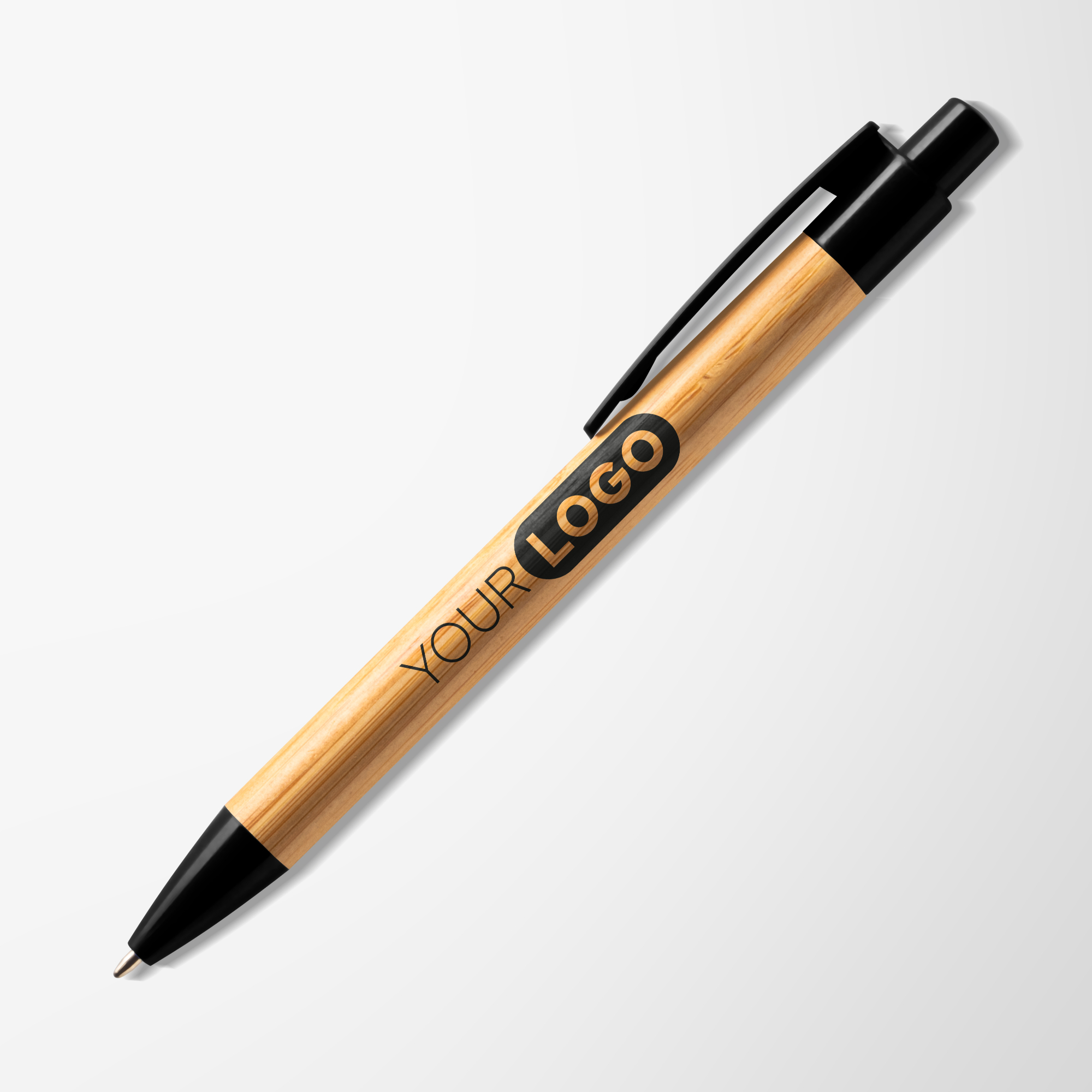 Personalise Full Colour Bamboo Cali Pen with Text | Pens.com