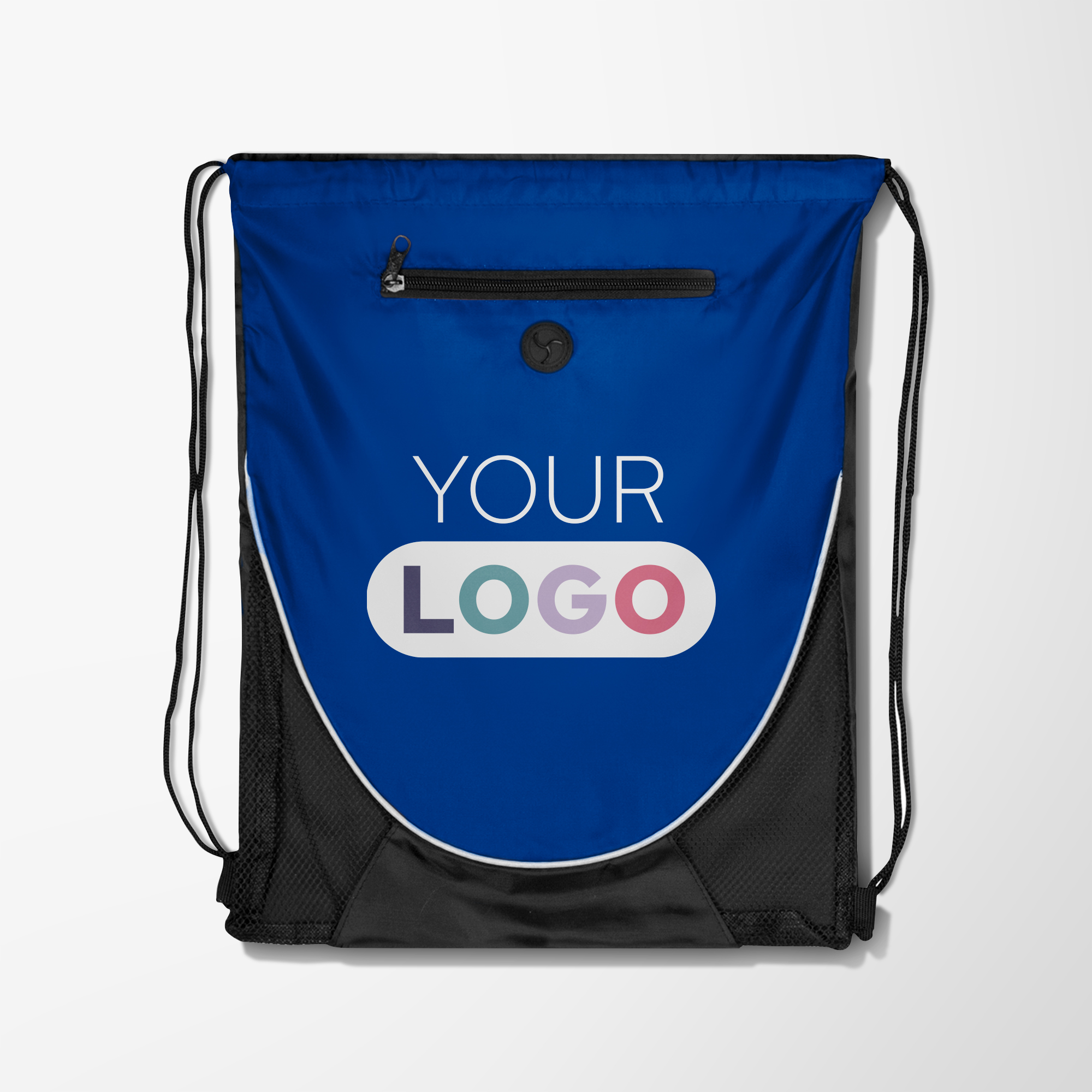 Personalise Full Colour Peek Polyester Drawstring Backpack with Text ...