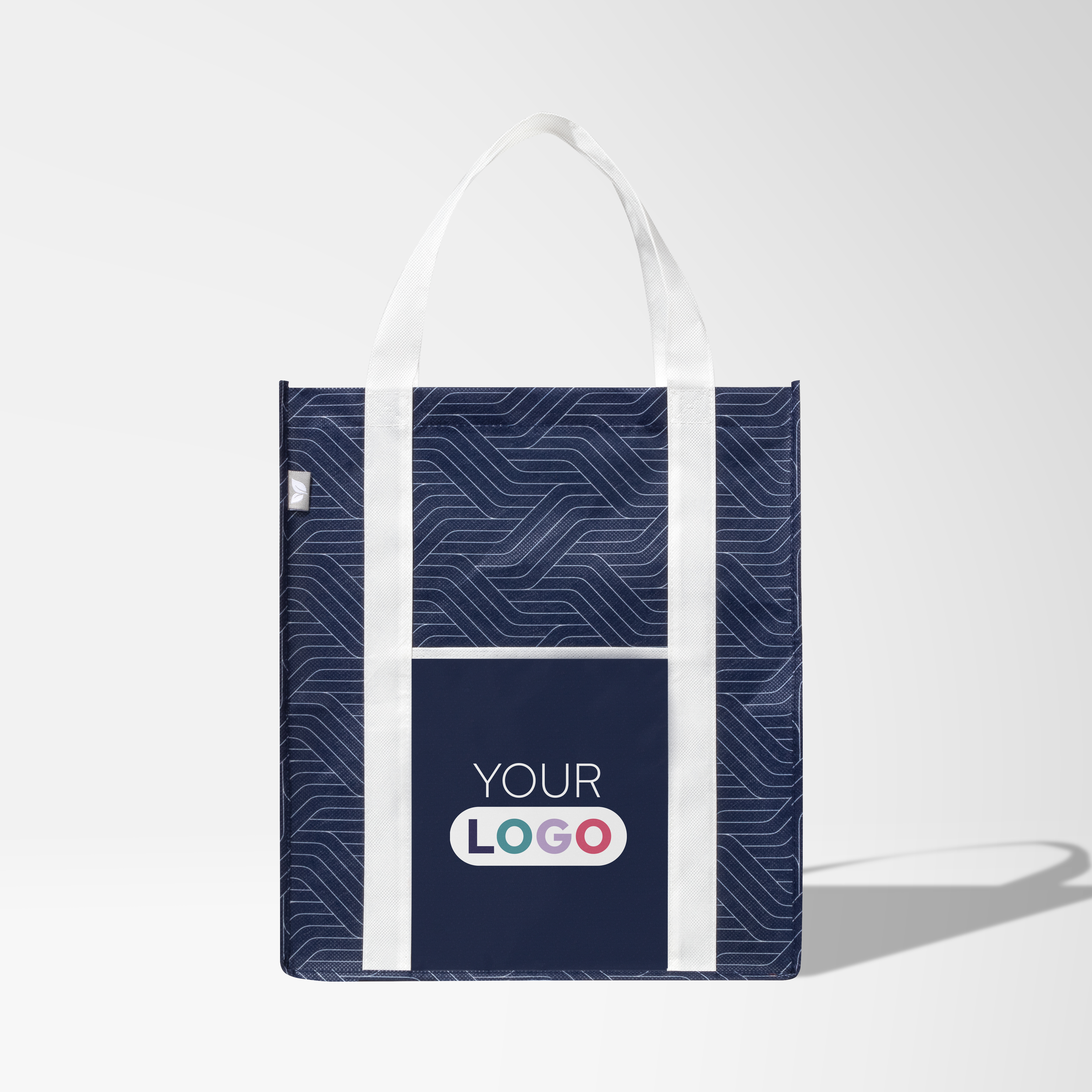 Custom Full Color Patterned Brooks Recycled Tote Bag | Pens.com