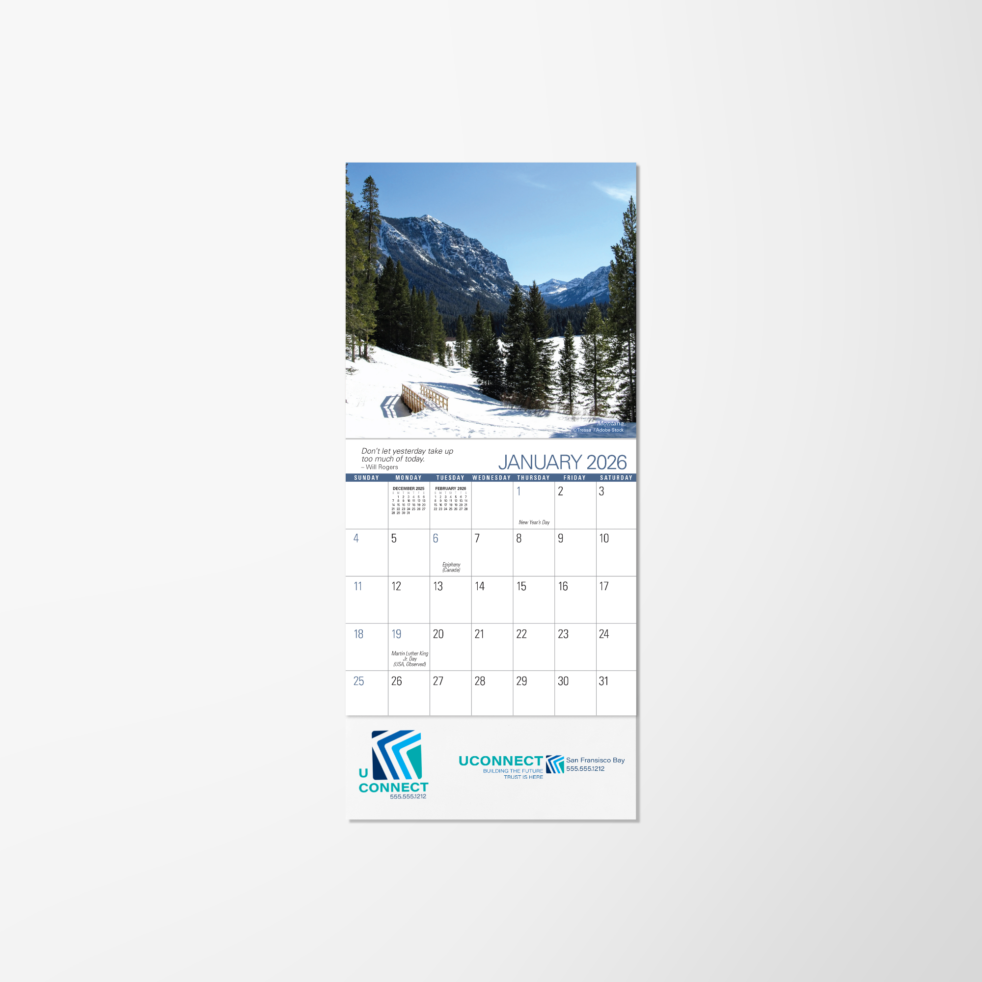 Custom Mini Reflections Wall Calendar | Mini Calendar Gifts | Pens.com®