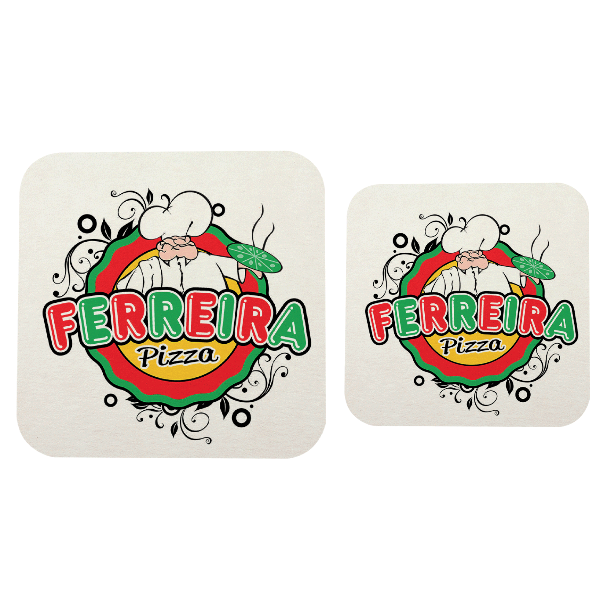Custom Full Color Process 60 Point Square Pulp Board Coaster | Pens.com