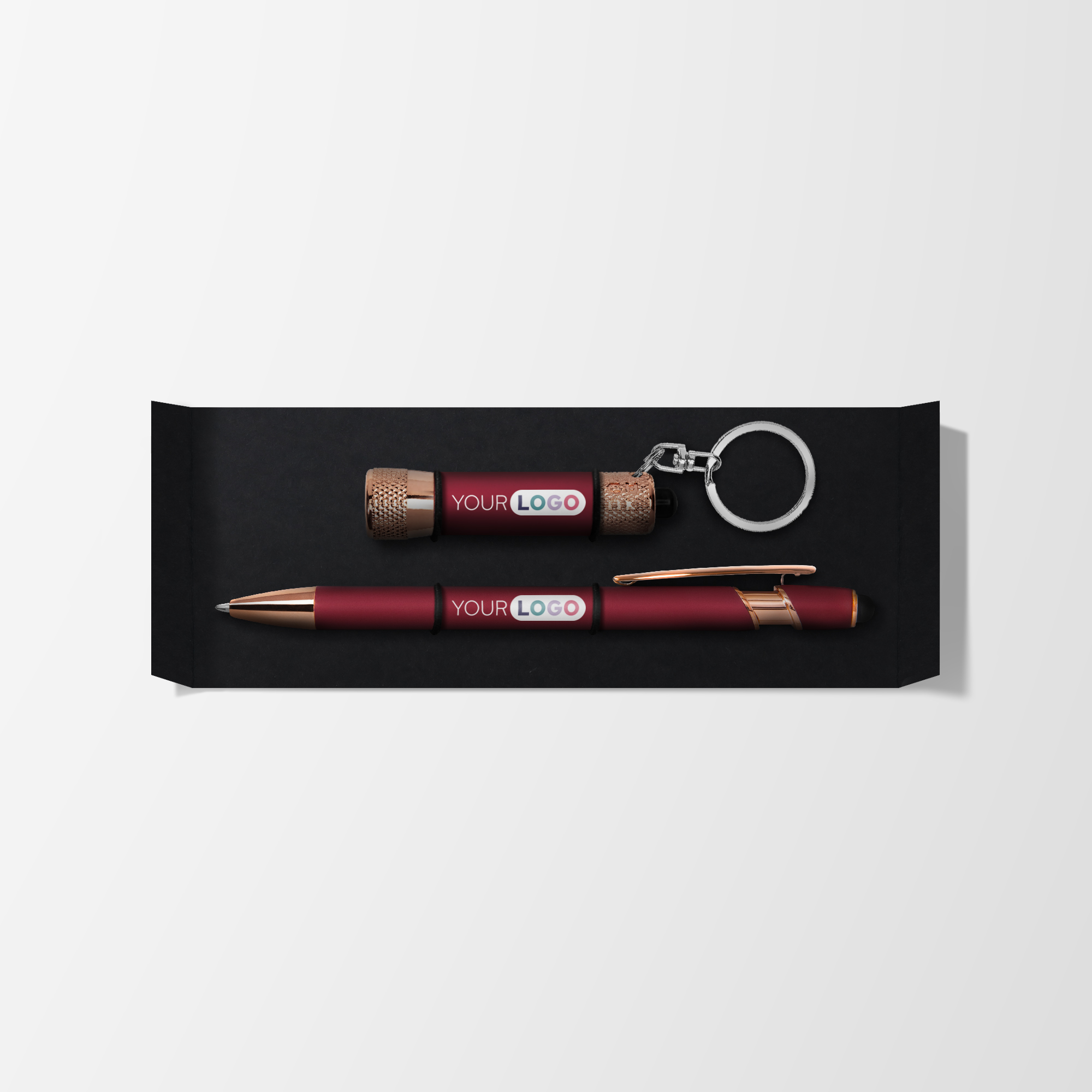 Custom Full Color Alpha Pen & Flashlight Gift Set in 'Thank You' Box ...