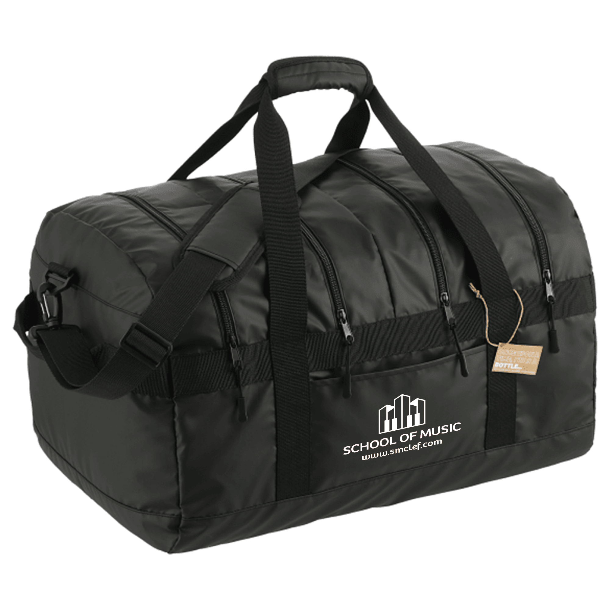Custom 60L NBN Recycled Outdoor Quad Pocket Duffel Bag | Pens.com
