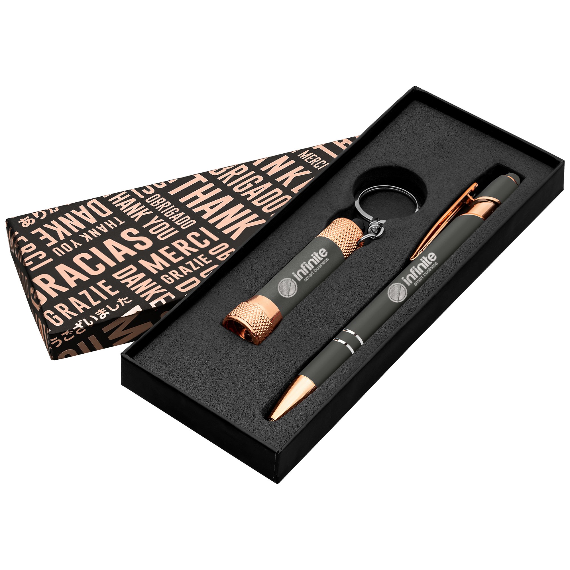 Custom Mineral Mia Gift Set in Thank You Box | Pens.com