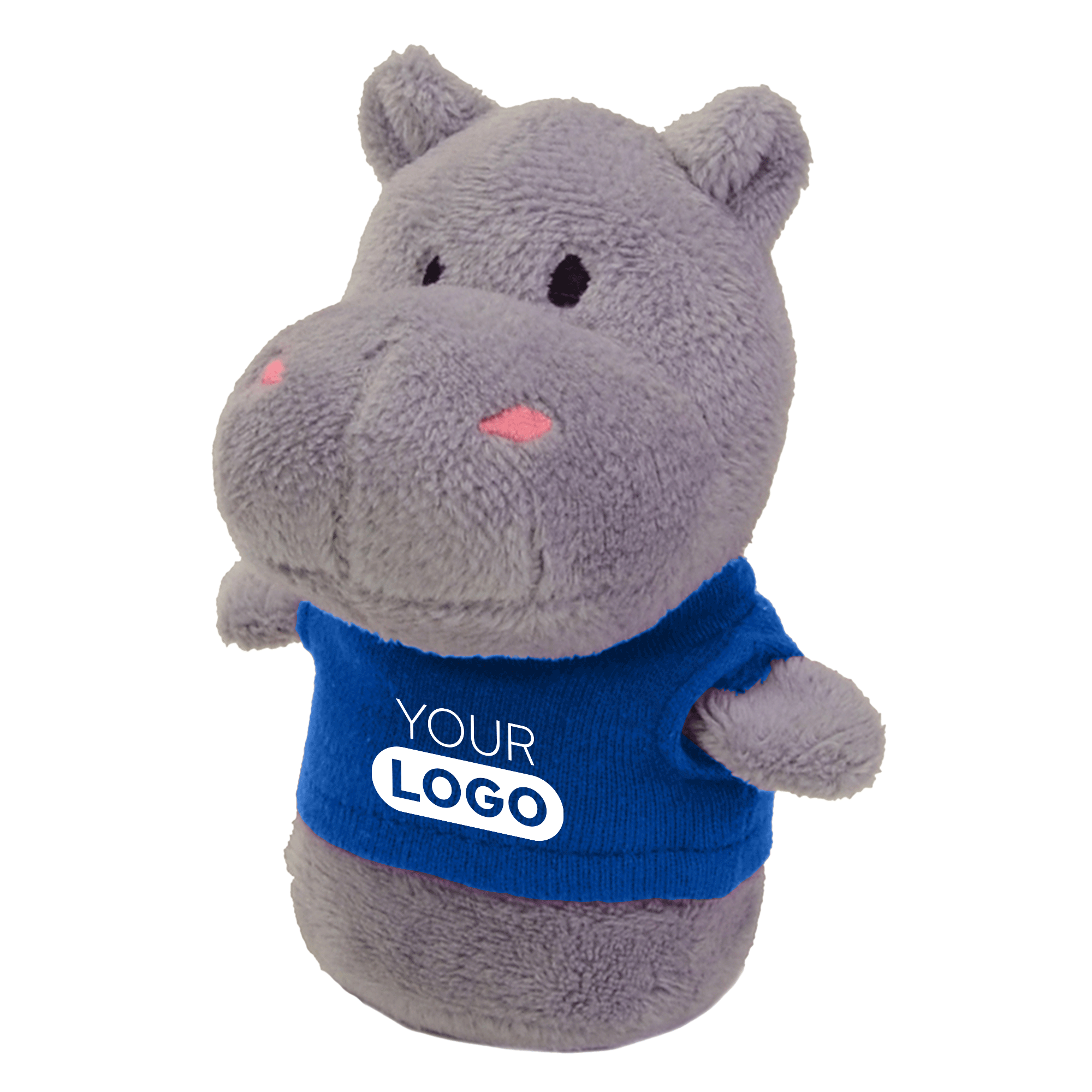 Custom Chelsea Teddy Bear™ 4" Shorties Plush Hippo | Pens.com