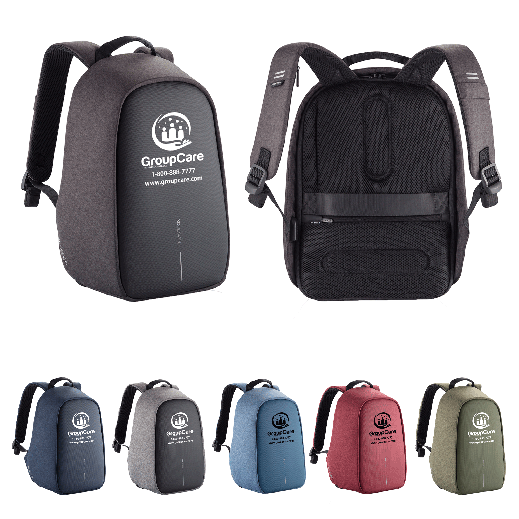 Promotional Bobby Hero Small Anti-Theft Backpack with Logo | Pens.com