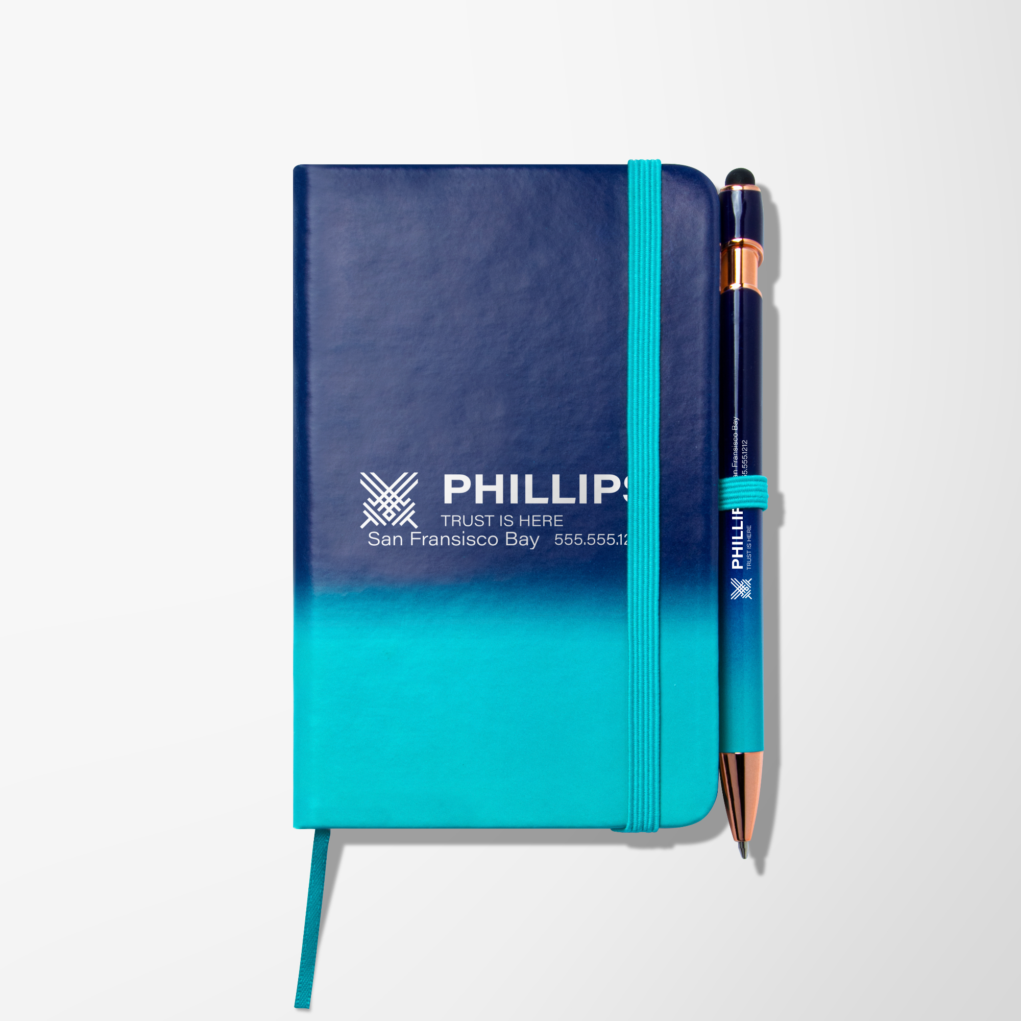 Custom 3.5"x 5.5" Ombré Notebook & Pen Set | Pens.com