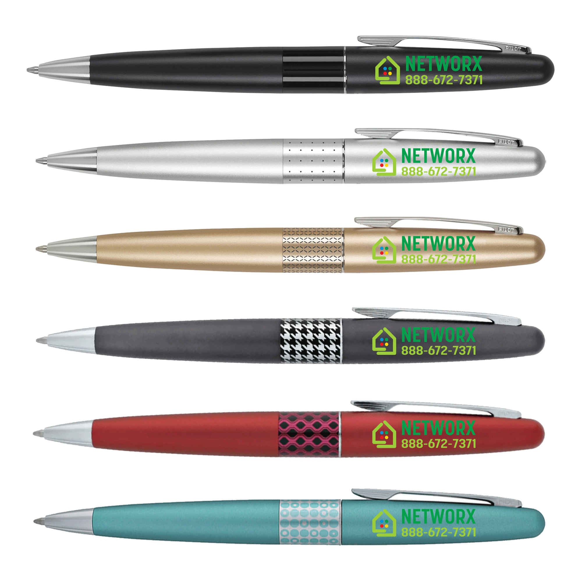 Custom Full Colour Pilot® Metropolitan Collection® Brass Pen | Pens.com CA