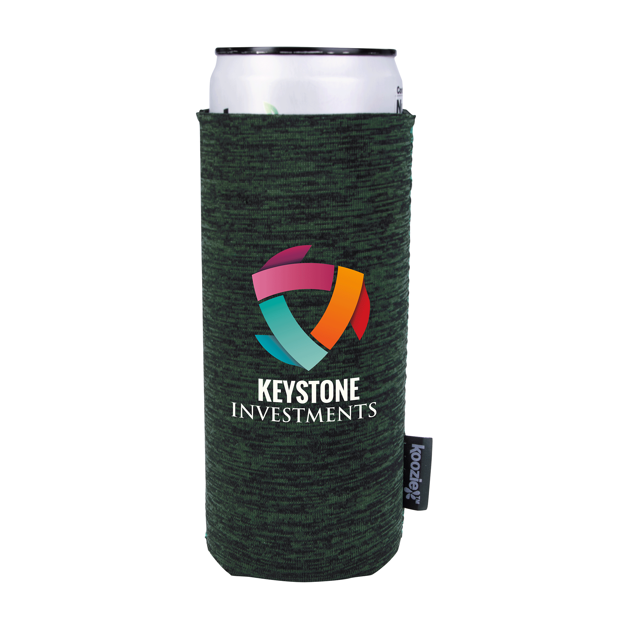 Custom Full Color Koozie® Heather Collapsible Slim Can Cooler | Pens.com