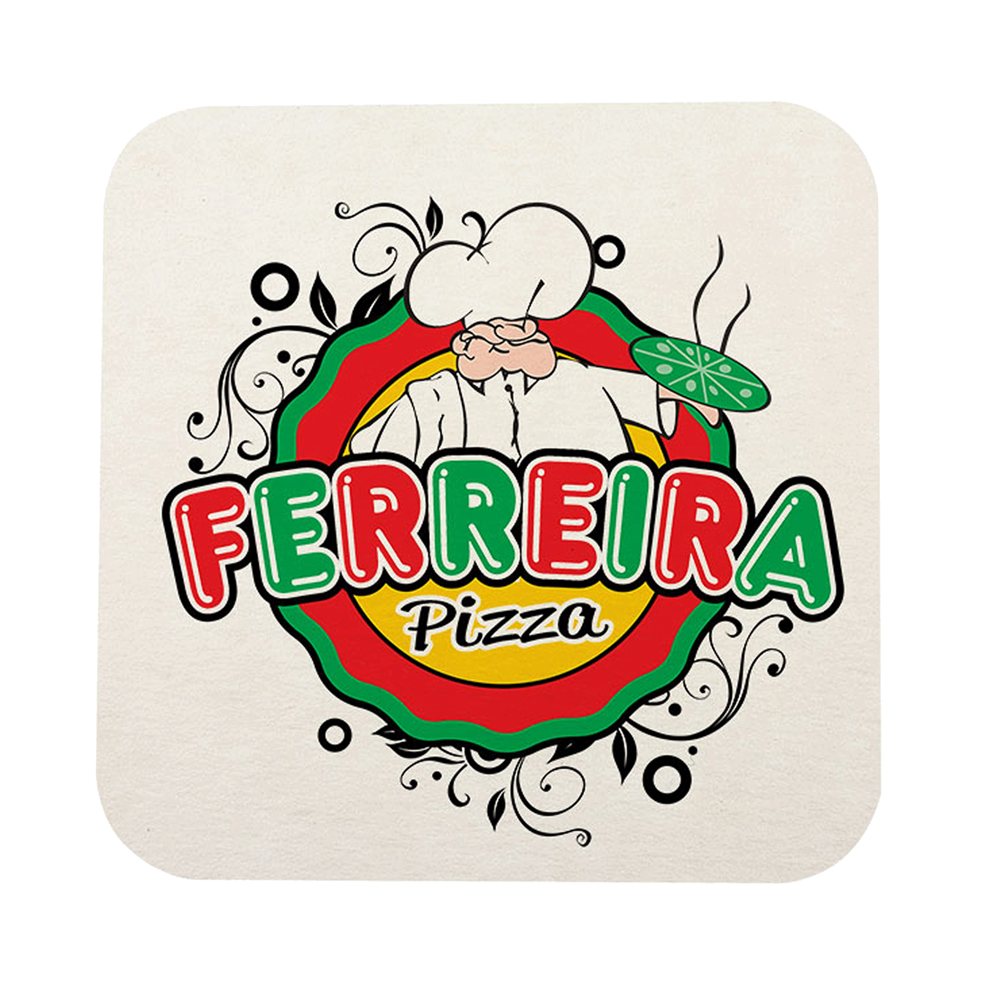 Custom Full Color Process 40 Point Square Pulp Board Coaster | Pens.com