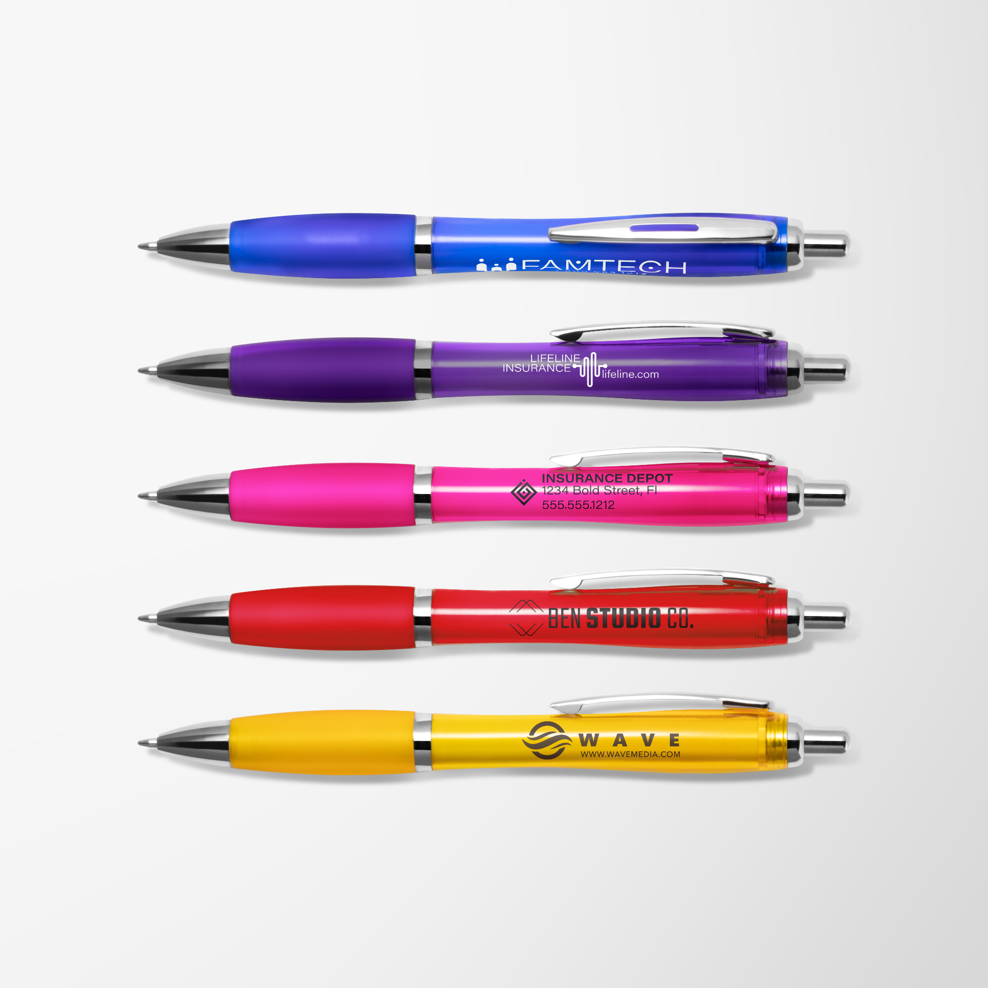 Egyedi Kék tintás Nash toll céges Logóval | Pens.com