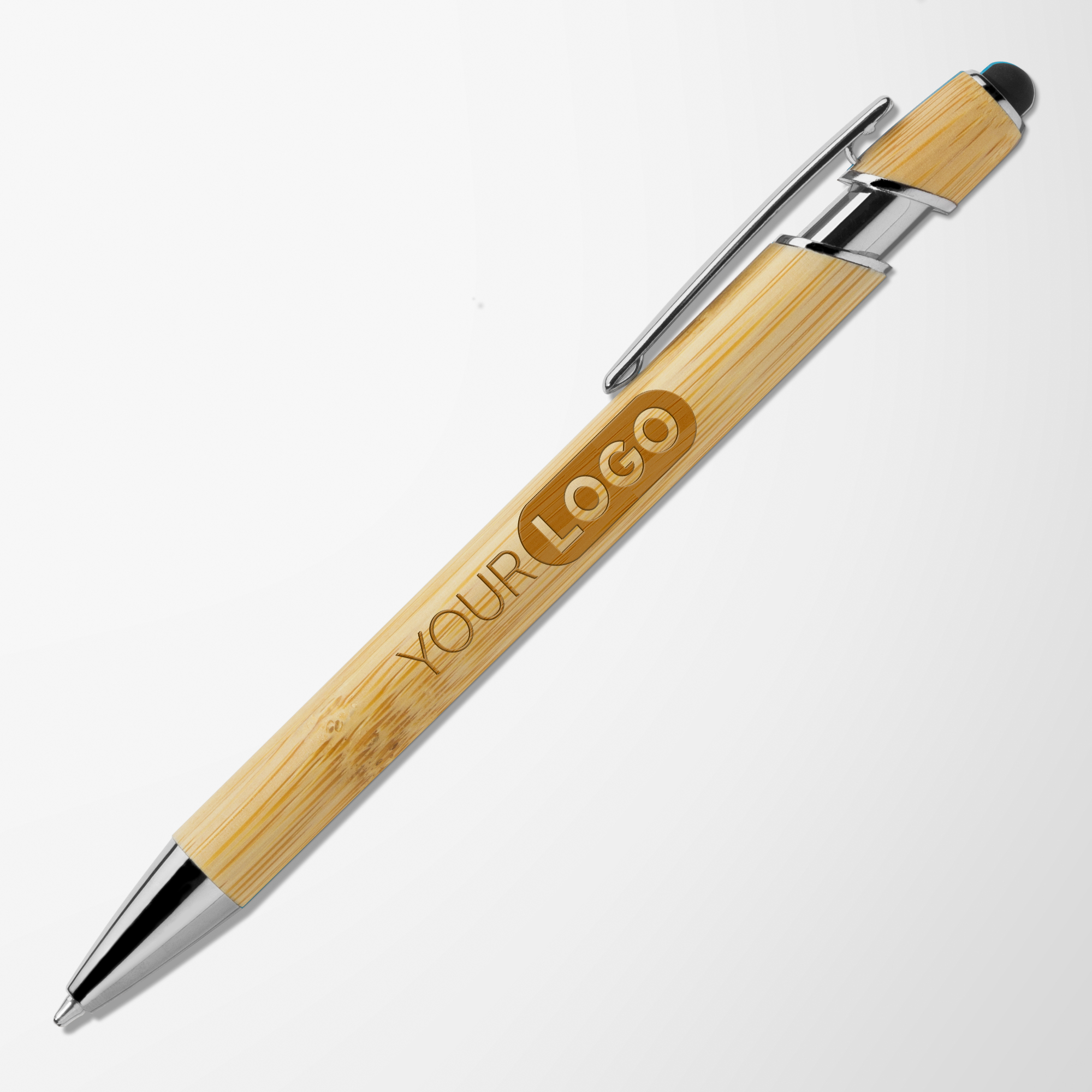 Customise Engraved Bamboo Alpha Stylus Pen with Print | Pens.com