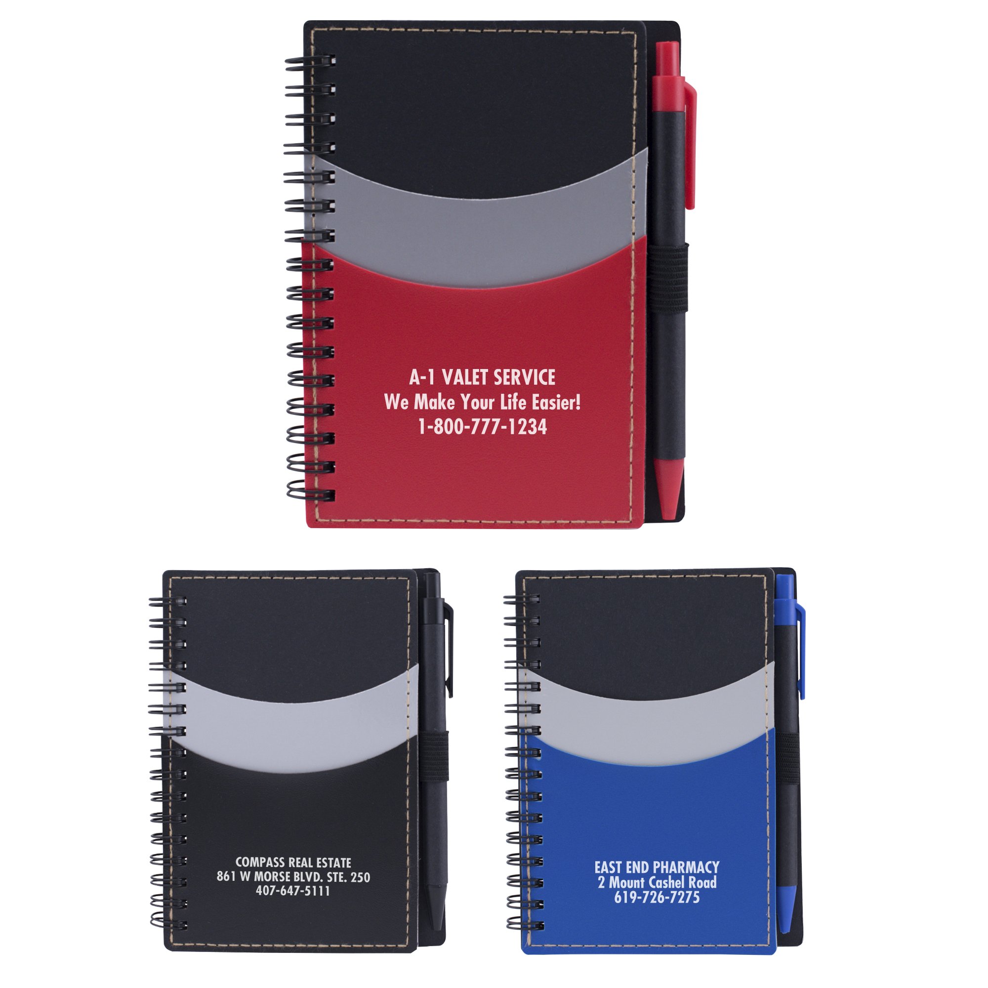 Promotional Spiral Notebook with Pocket & Pen | Pens.com