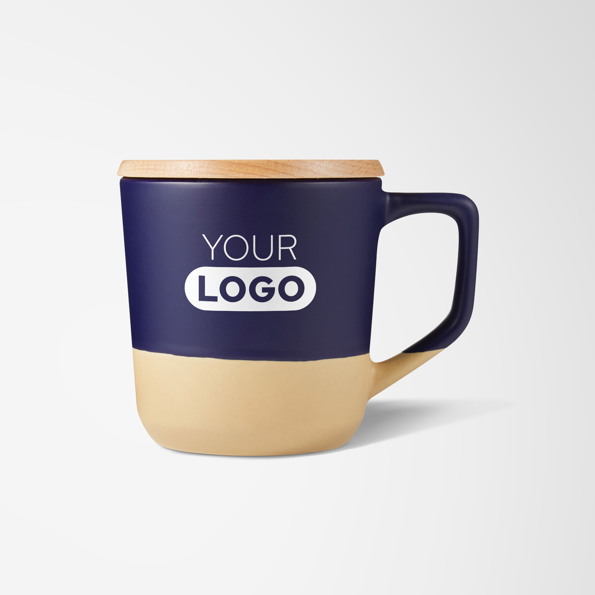 Custom 16.5 oz. Boston Ceramic Mug with Wood Lid | Pens.com