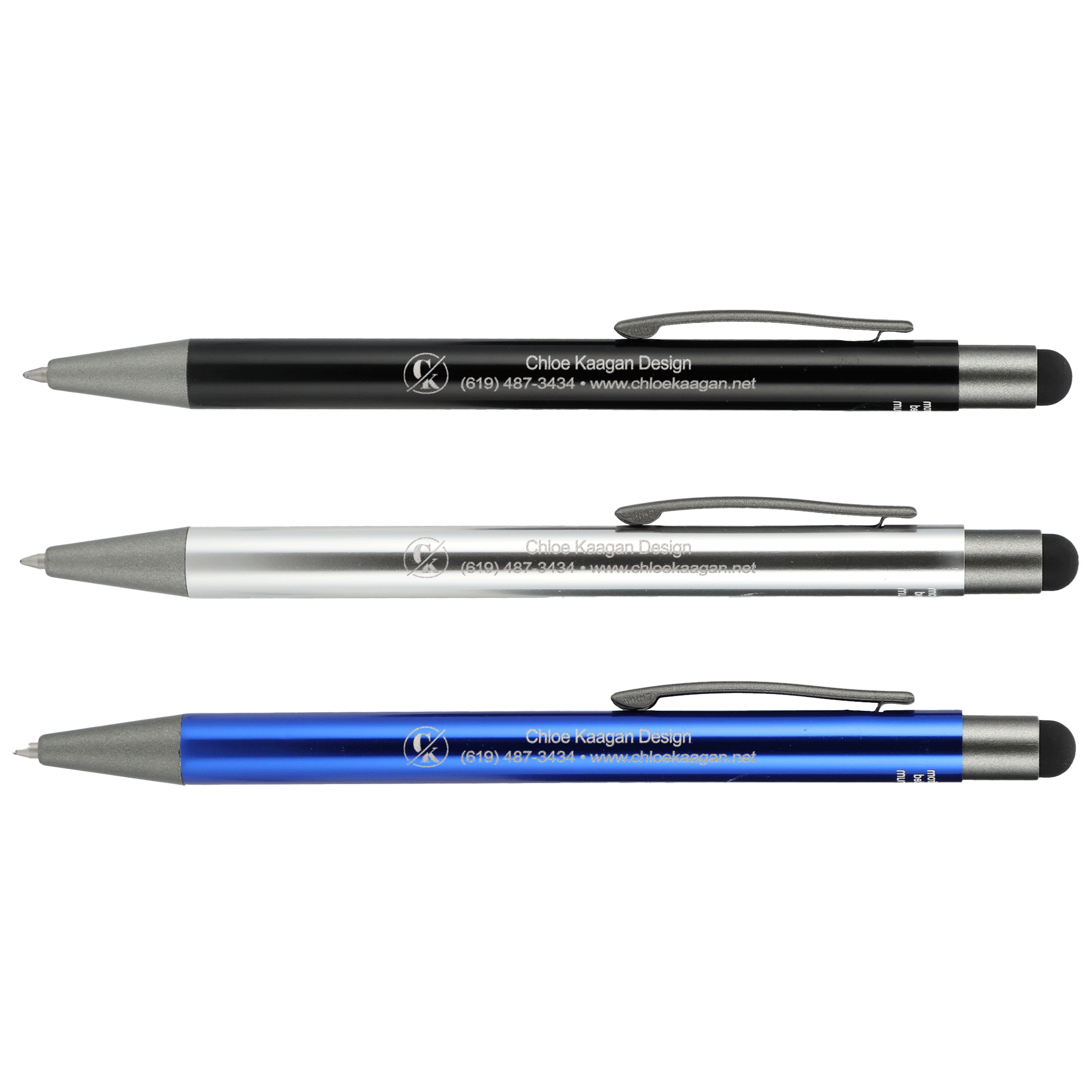 Custom Engraved Recycled Aluminum Blake Gel Stylus Pen | Pens.com