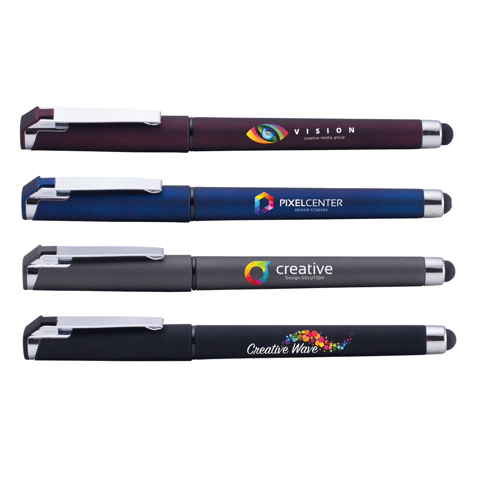 Custom Britebrand™ Soft Touch Hughes Stylus Gelebration™ Gel Pen | Pens ...