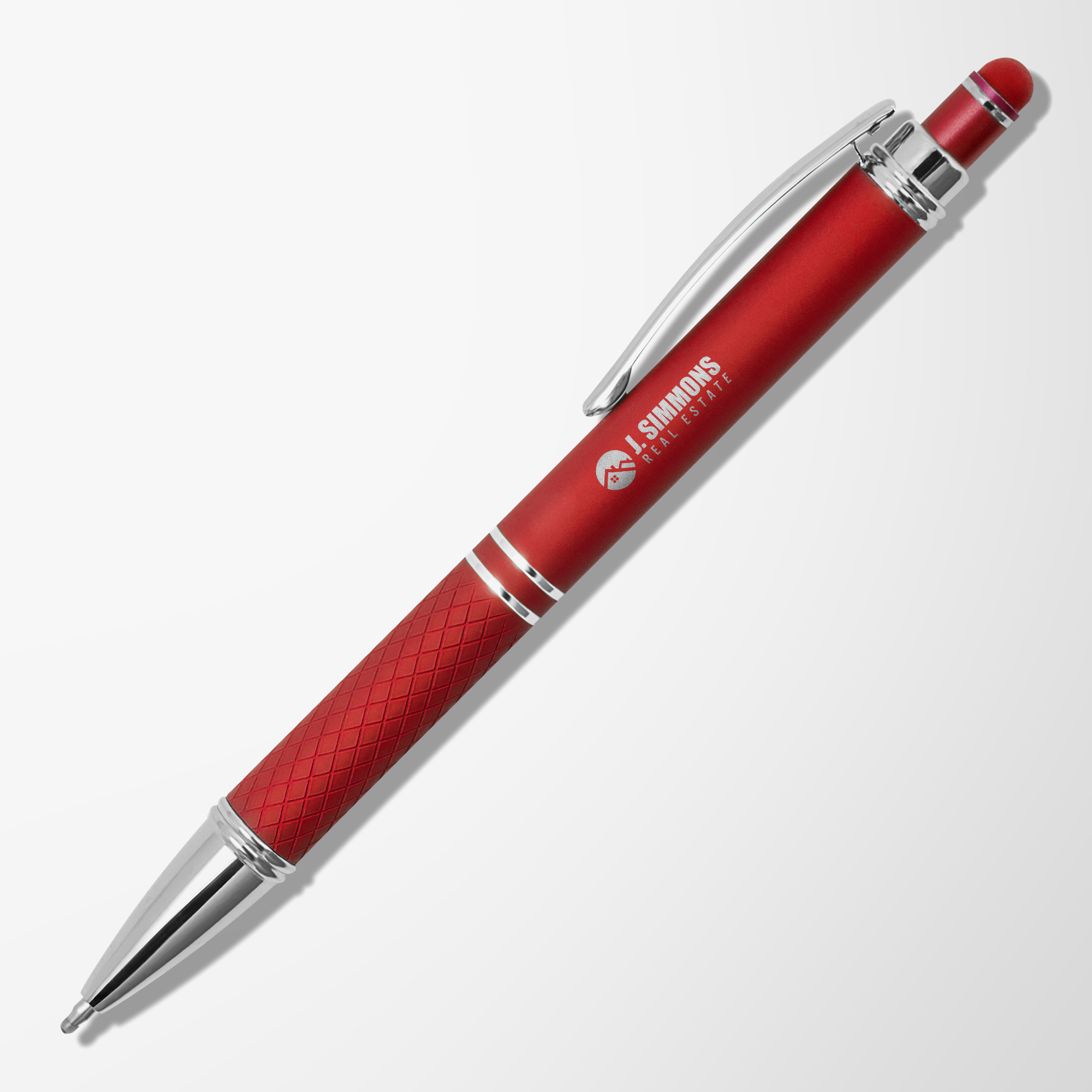 Personalise Bright Soft Touch Diamond Stylus Gel Pen with Text | Pens.com
