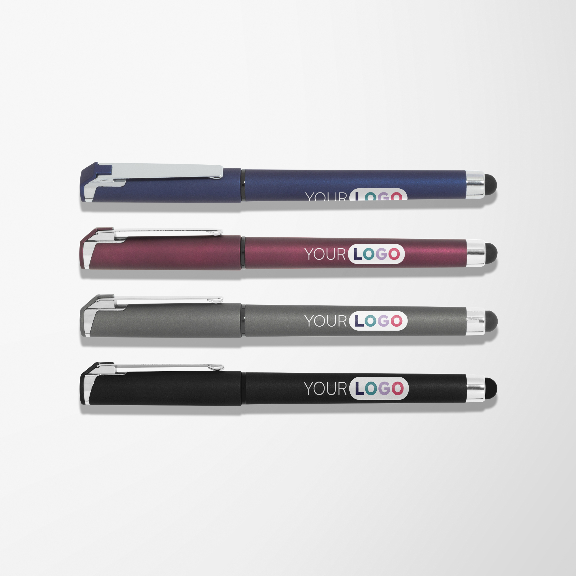 Promotional Full Color Inkjet Soft Touch Hughes Stylus Gel Pen with ...