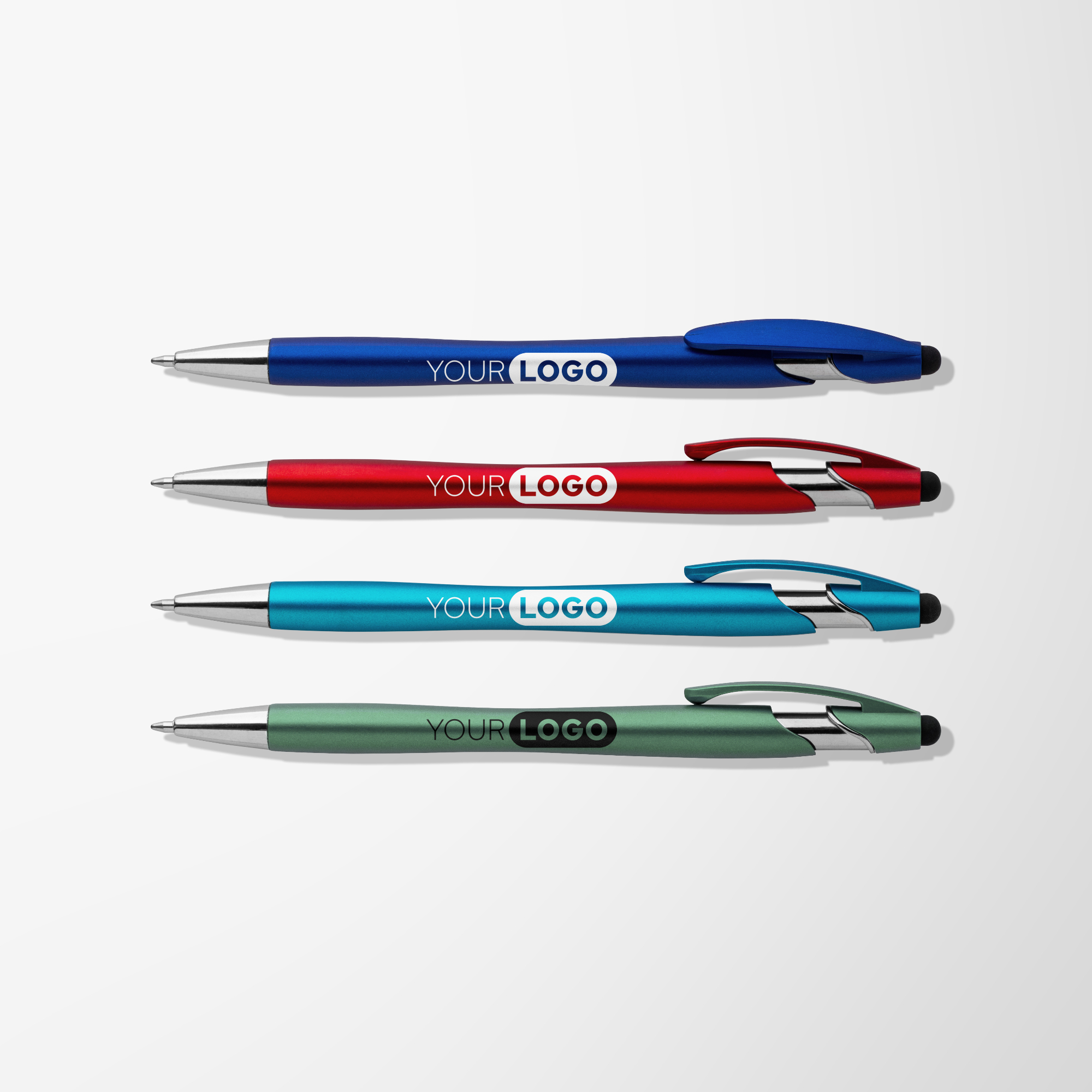 Gerecyclede metallic Vortex styluspen Bedrukken met Logo | Pens.com