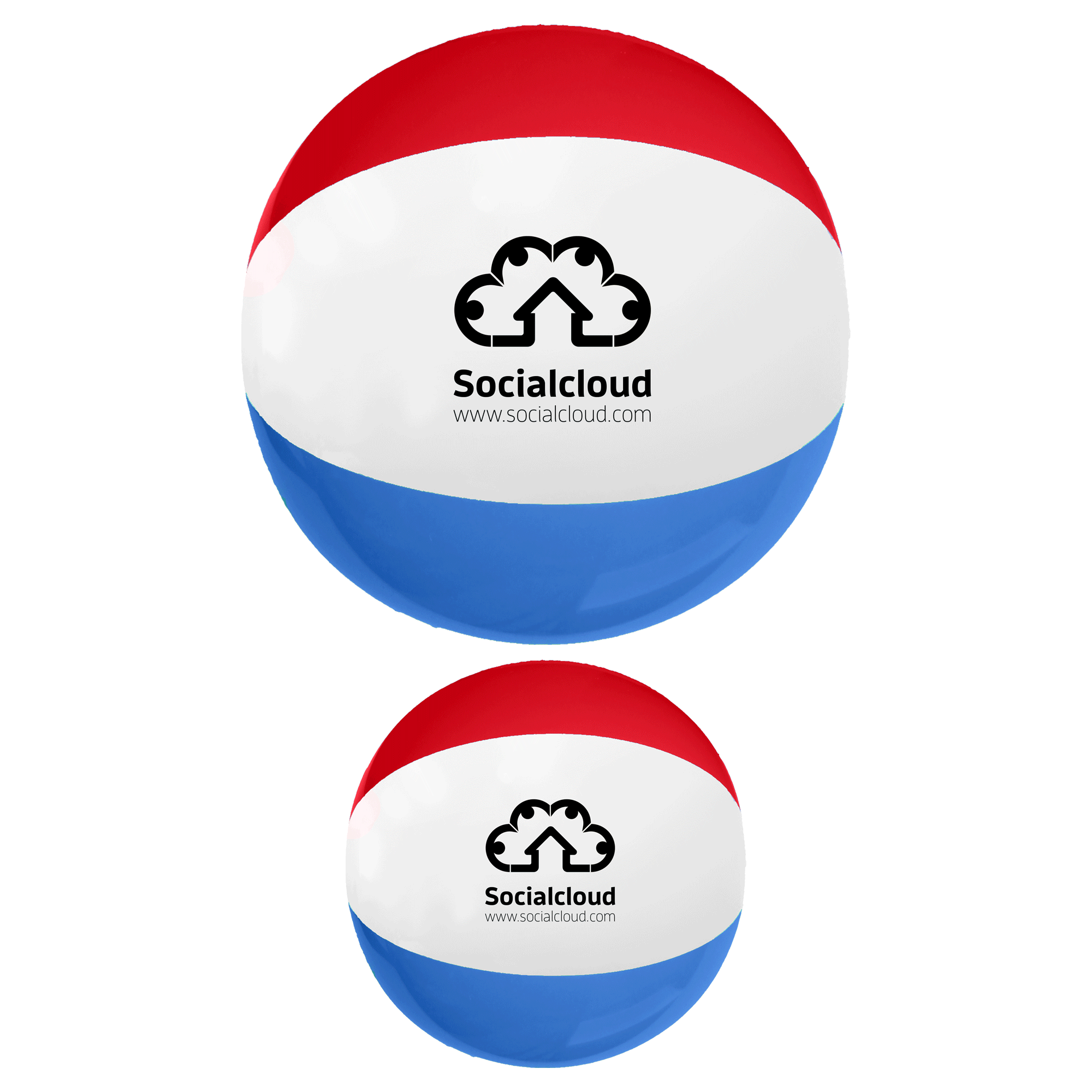 Custom 12'' Red White & Blue Beach Ball | Pens.com