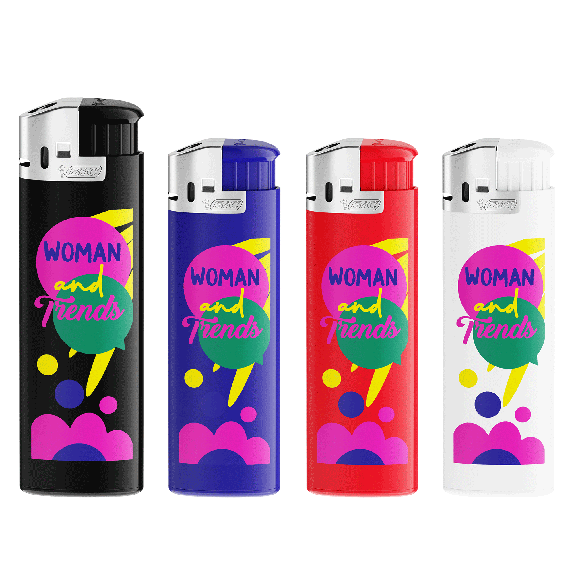 Briquet avec capot chromé BIC® J38 imprimé en couleur Publicitaire ...