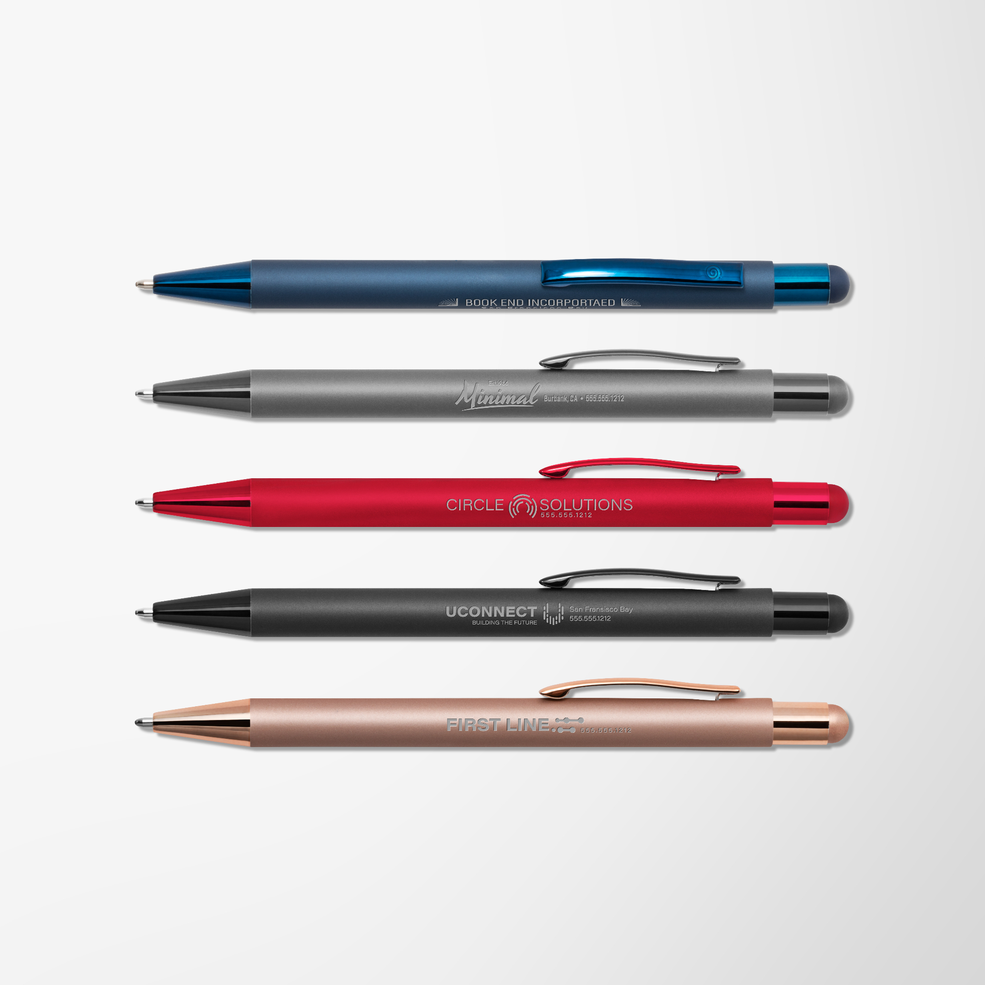 Custom Monochrome Arlington Pen with Mirrored Imprint | Pens.com CA