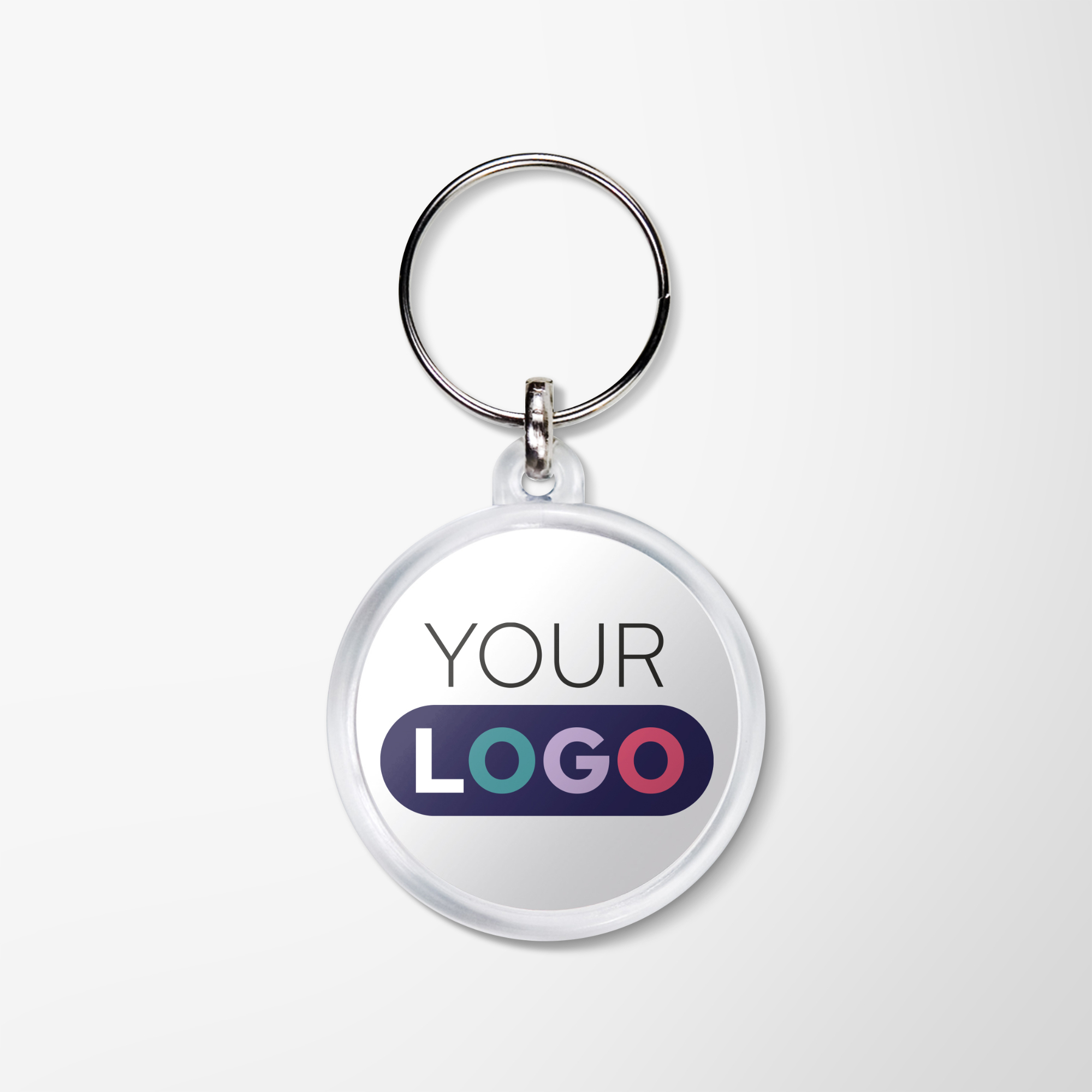 Promotional Round key ring CR-37, 2 sides with Logo | Pens.com