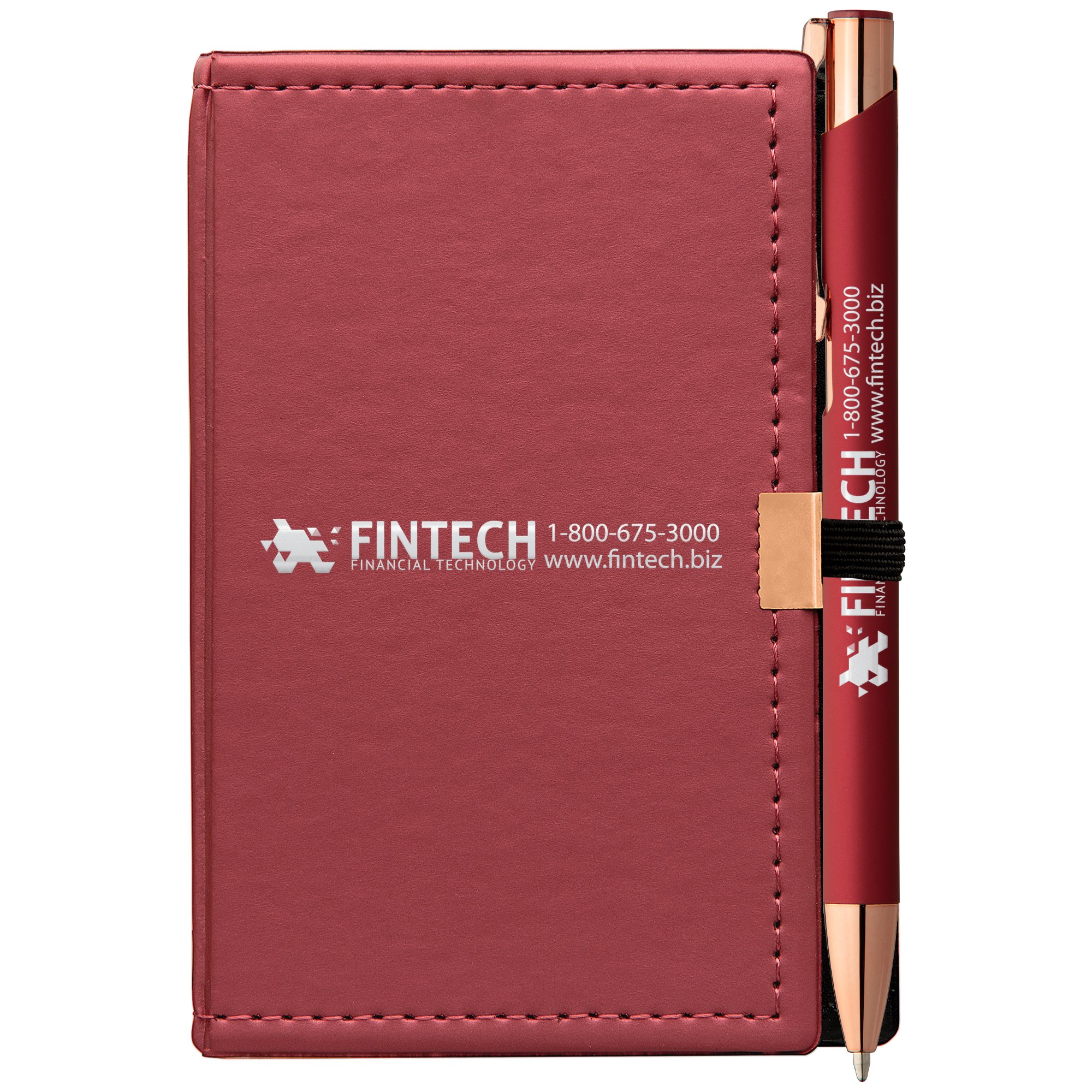 Coffret bloc-notes et stylo or rose sérigraphiés Publicitaire | Pens.com