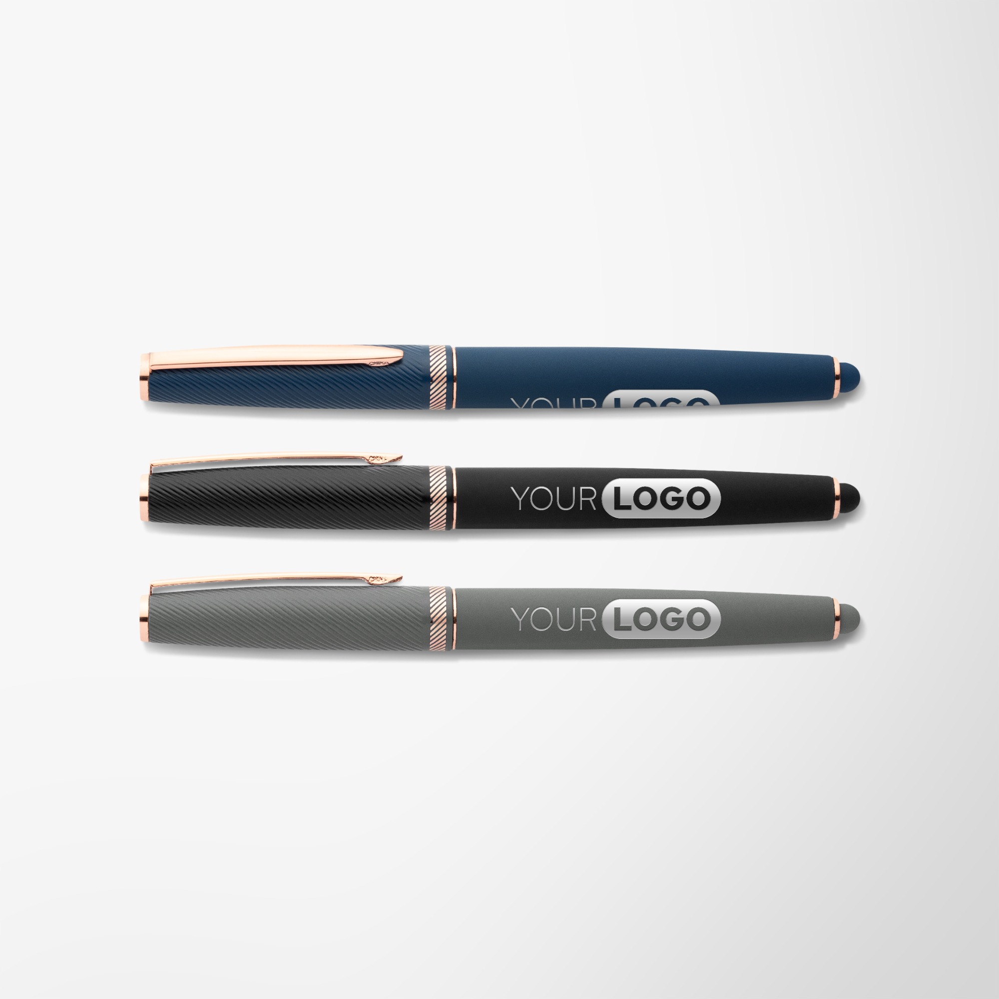 Personalise Engraved Soft Touch Cade Gel Stylus Pen with Text | Pens.com