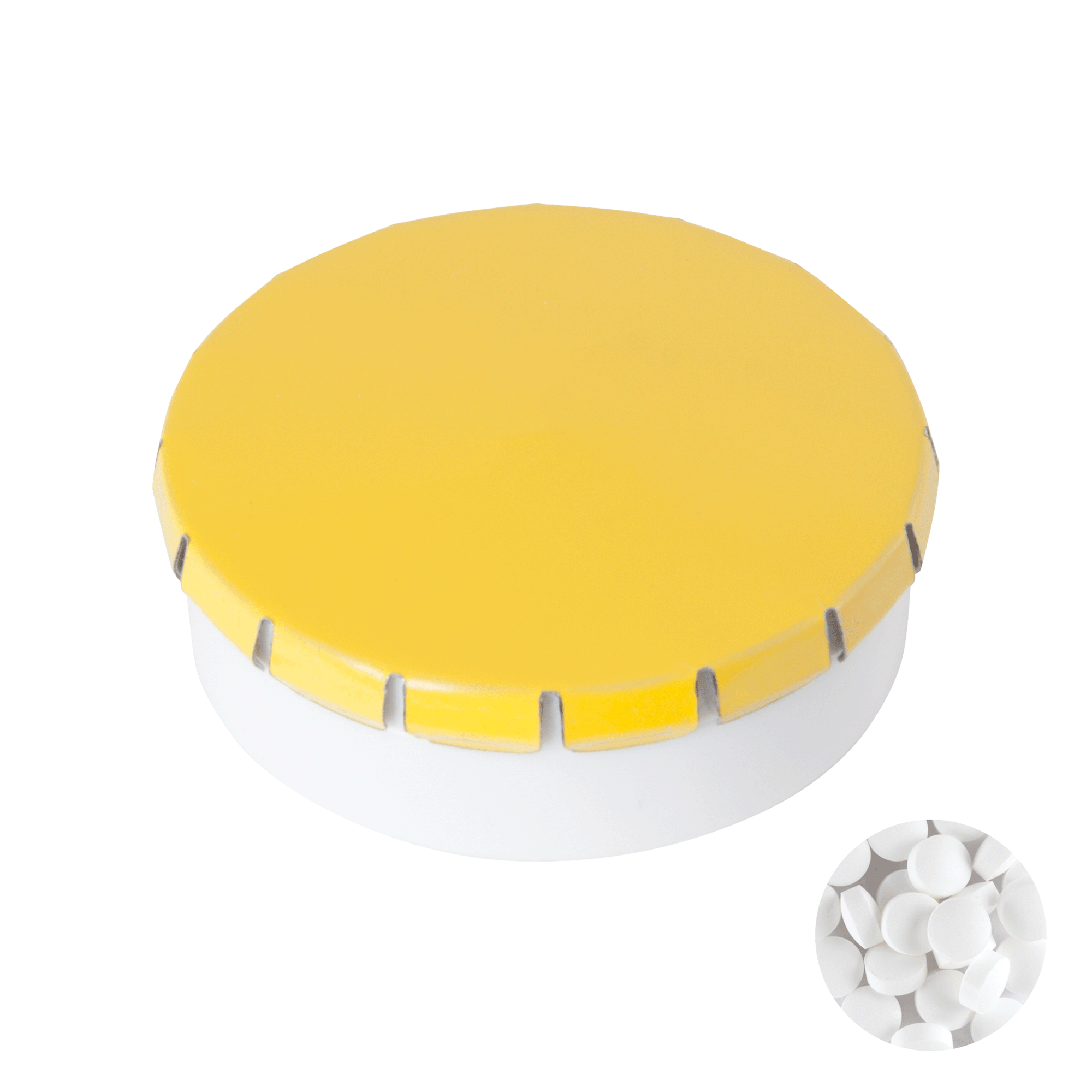 Promotional Super Round Plastic Click - Sugarfree Mints | National Pen