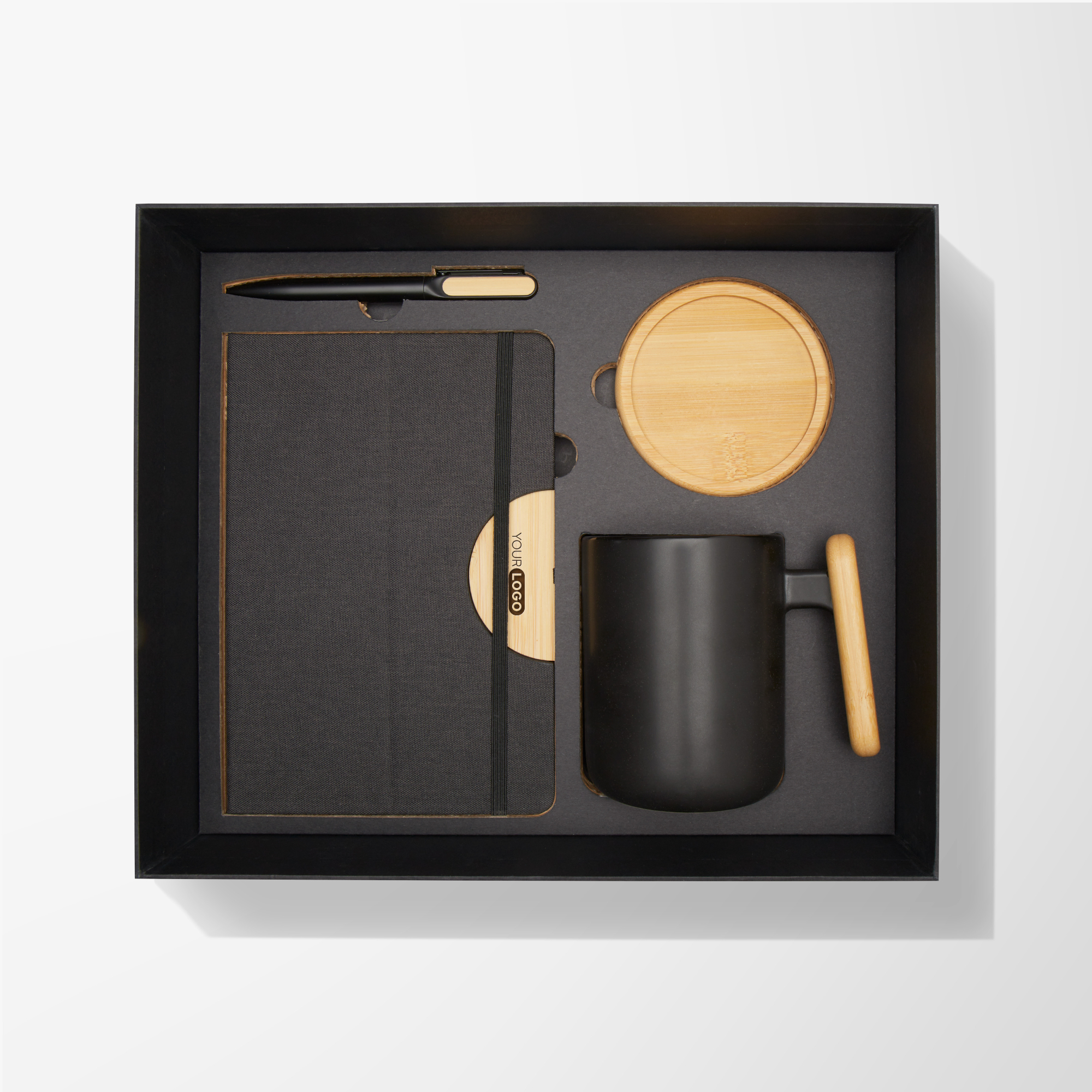 Gegraveerde Laura cadeauset met bamboe A5 notitieboek Bedrukken met ...