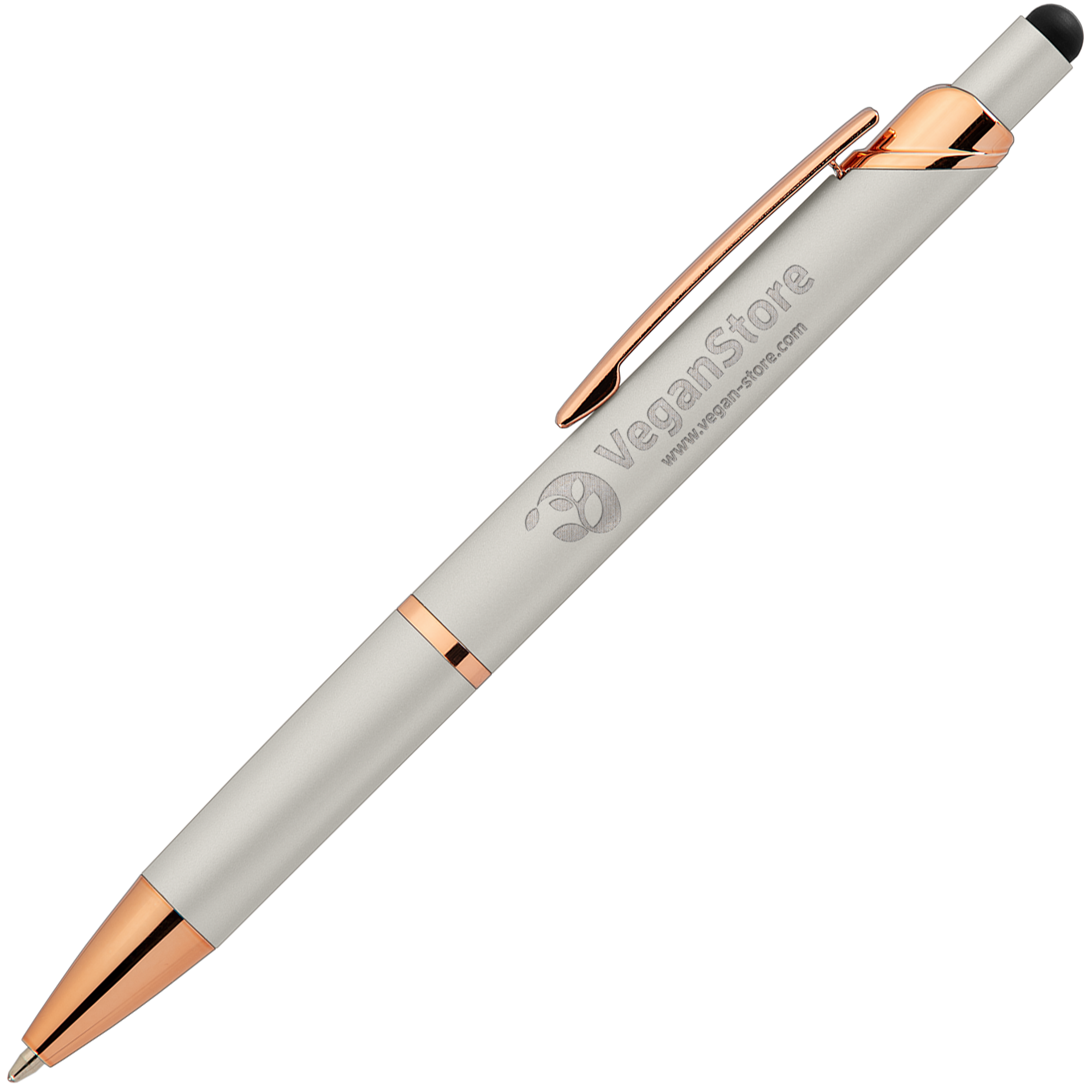 Custom Engraved Mineral Triangle Viera Pen with Rose Gold Trim | Pens.com