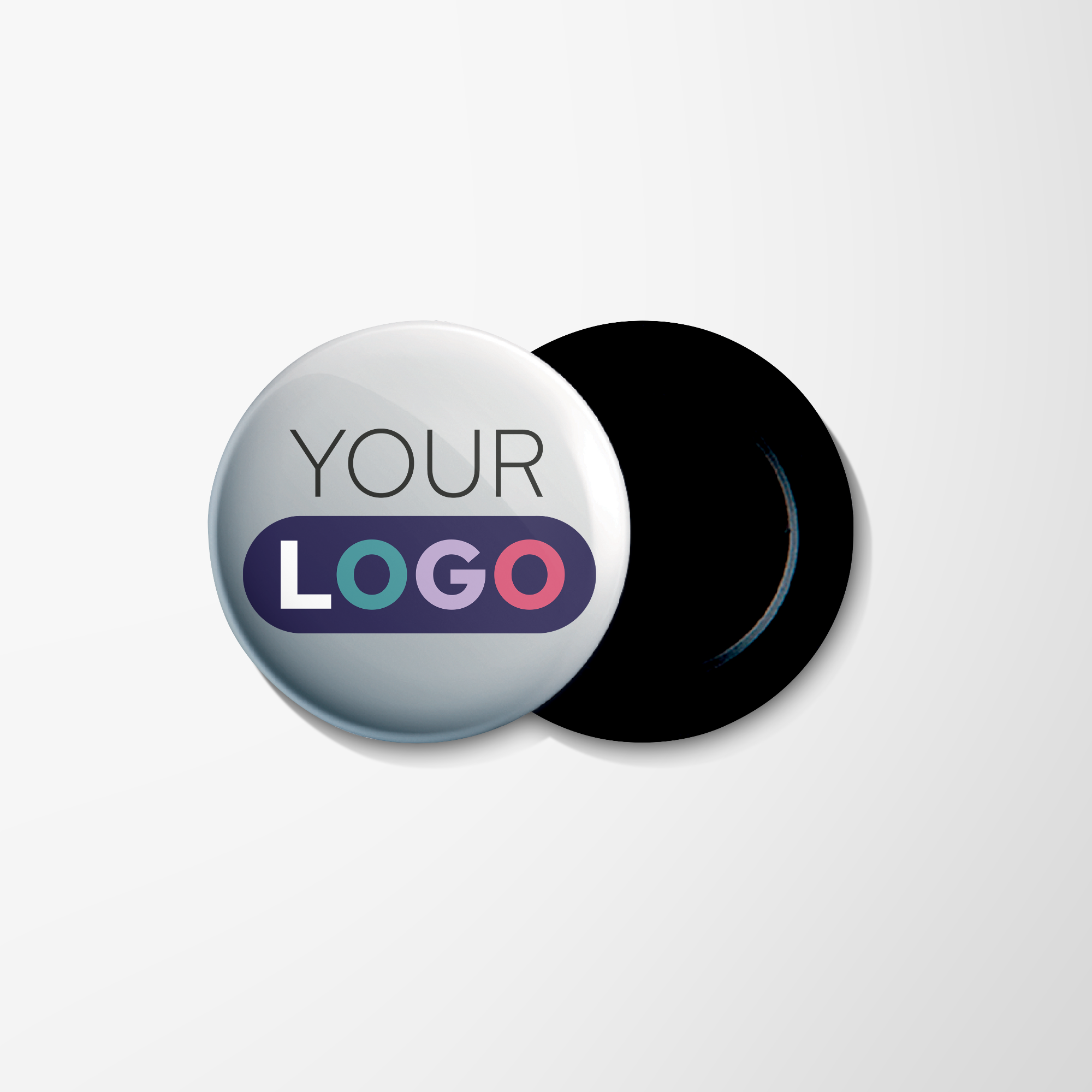 Promotional Full Colour Graphix 50mm Magnetic Button with Logo | Pens.com