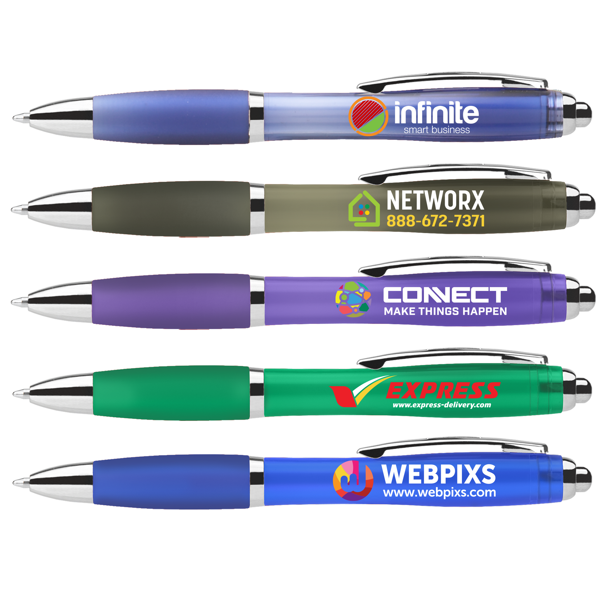 Promotional Full Colour Inkjet Translucent Cabaret Pen with Logo | Pens.com