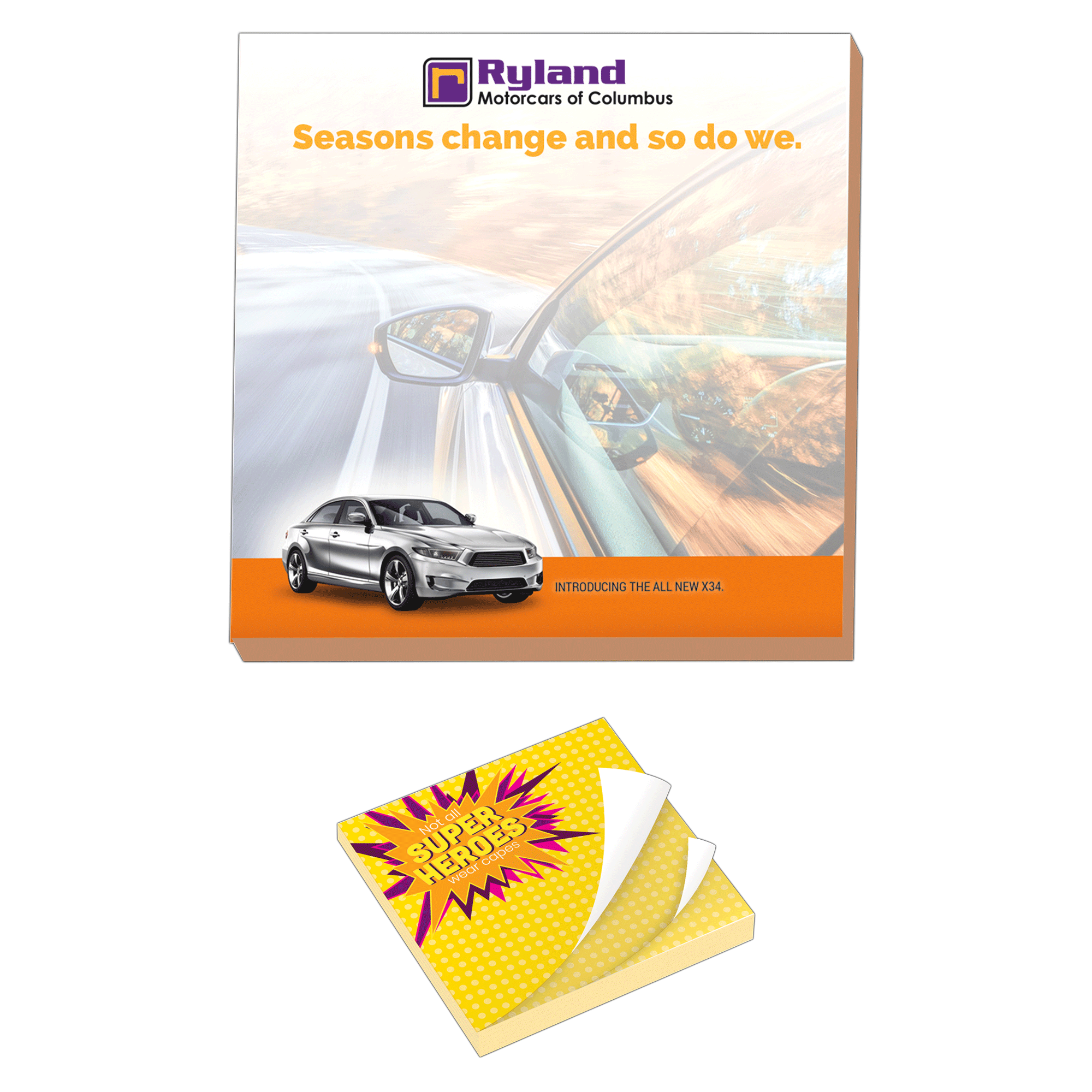 Custom Souvenir® 3'' x 3'' Sticky Note™, 50 sheet | Pens.com