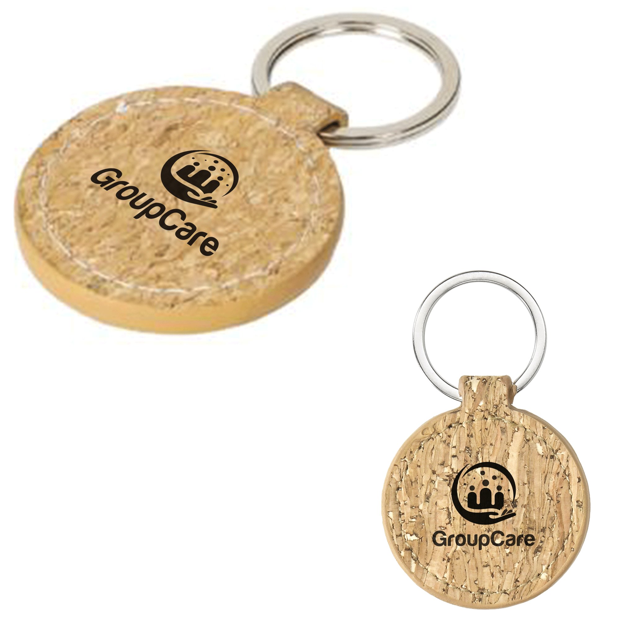 Promotional Buds Cork Circle Key Ring with Logo | Pens.com