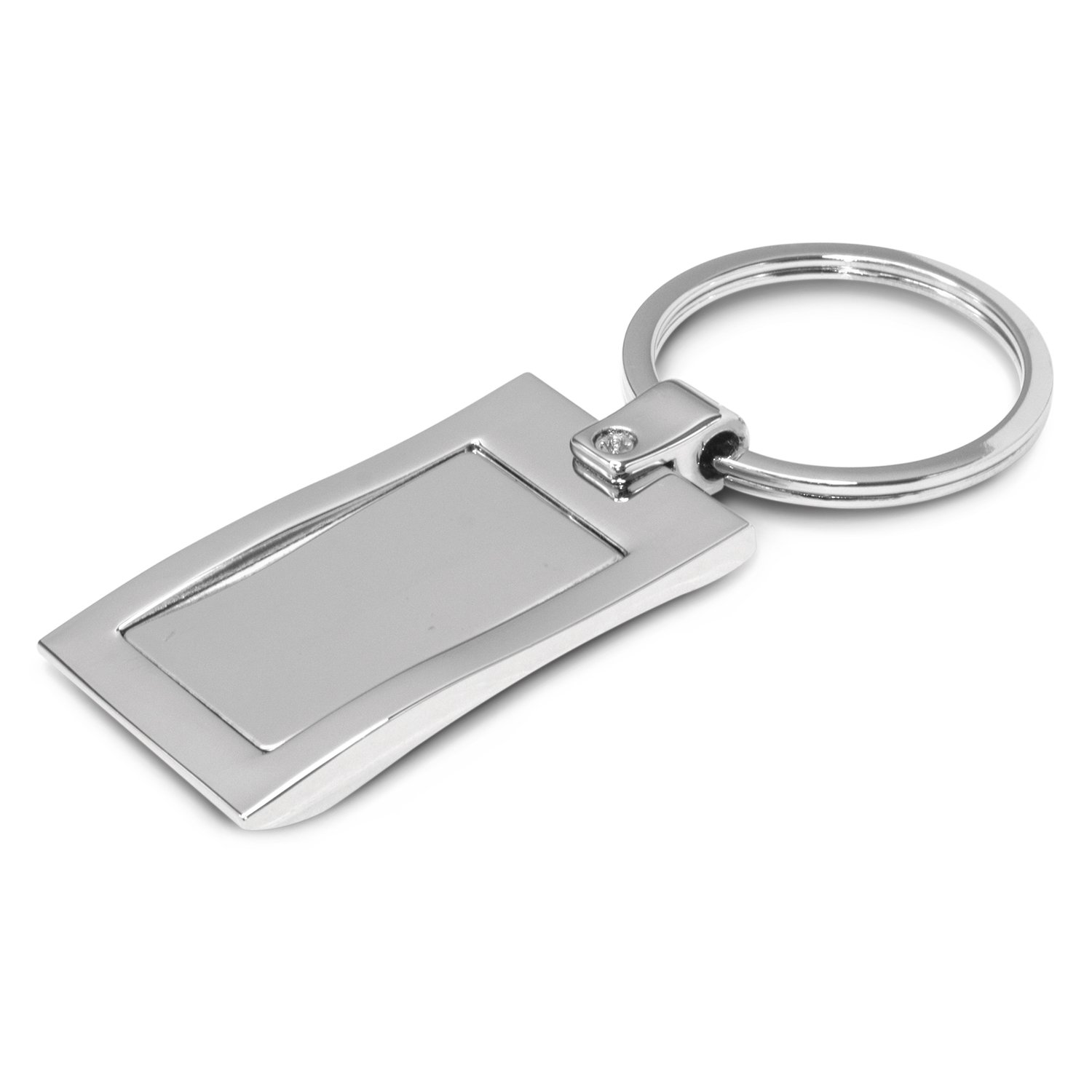 Personalise Engraved 1x 2" Wave Keyring with Text | Pens.com