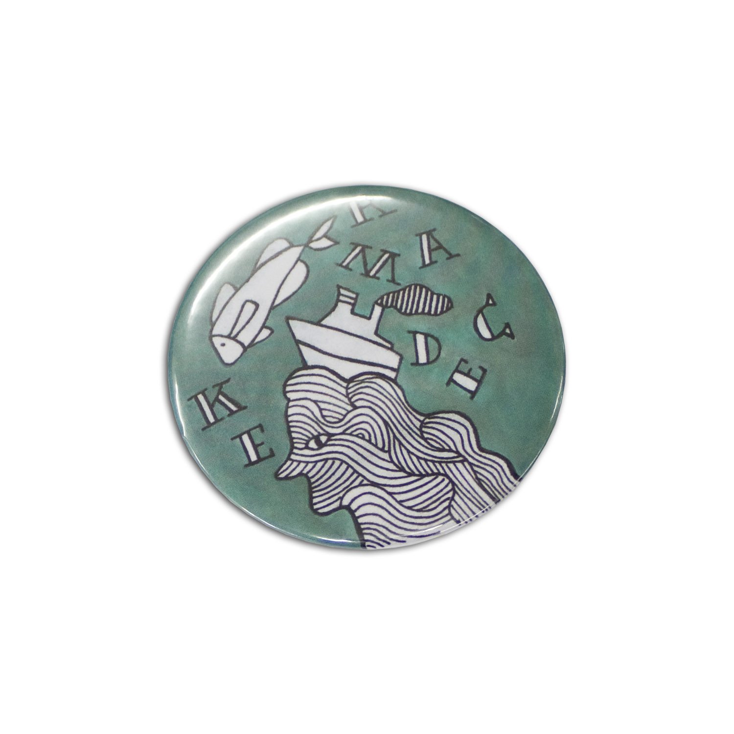 Personalise Button Badge Round - 58mm with Text | Pens.com