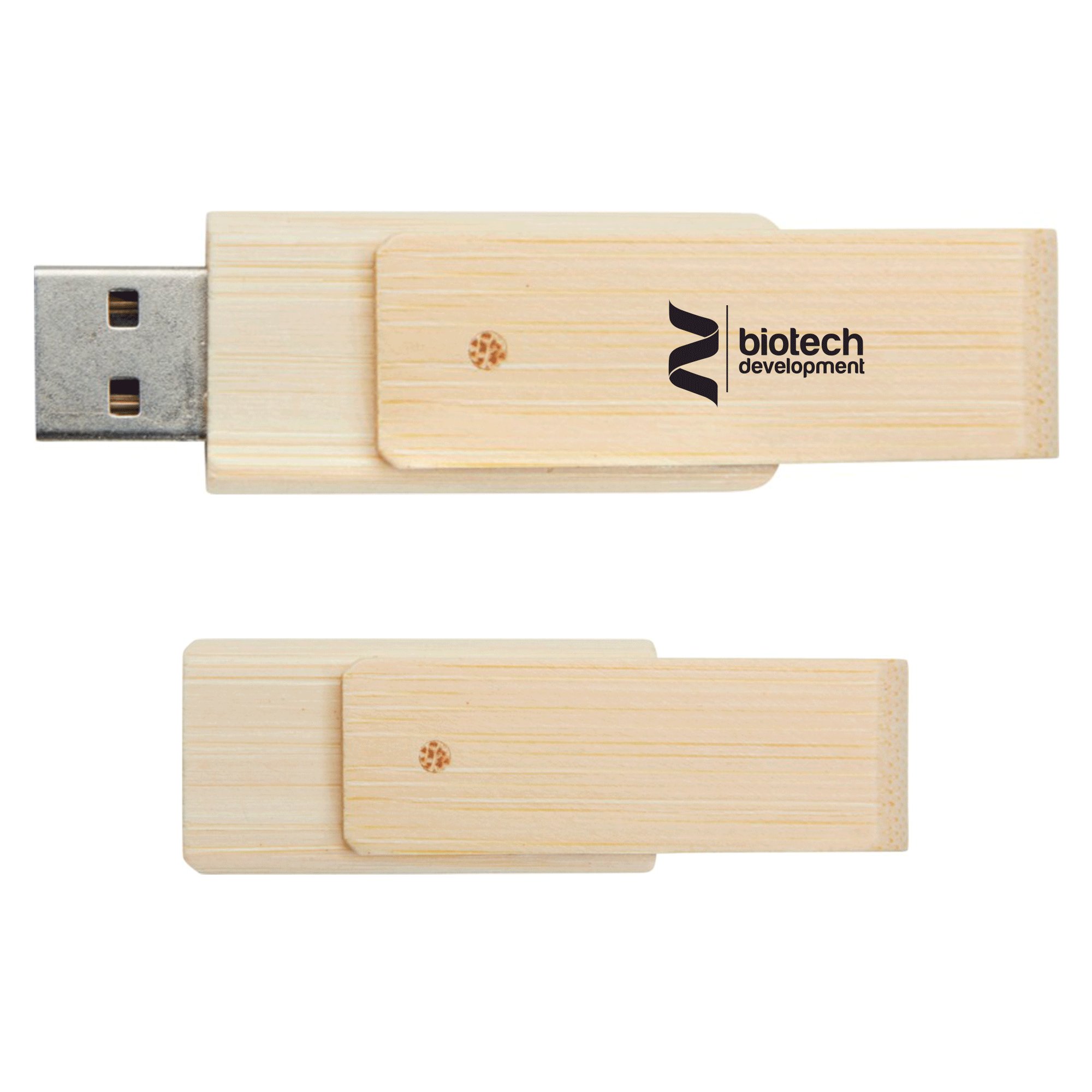 Promotional Rotate 4GB bamboo USB flash drive with Logo | Pens.com