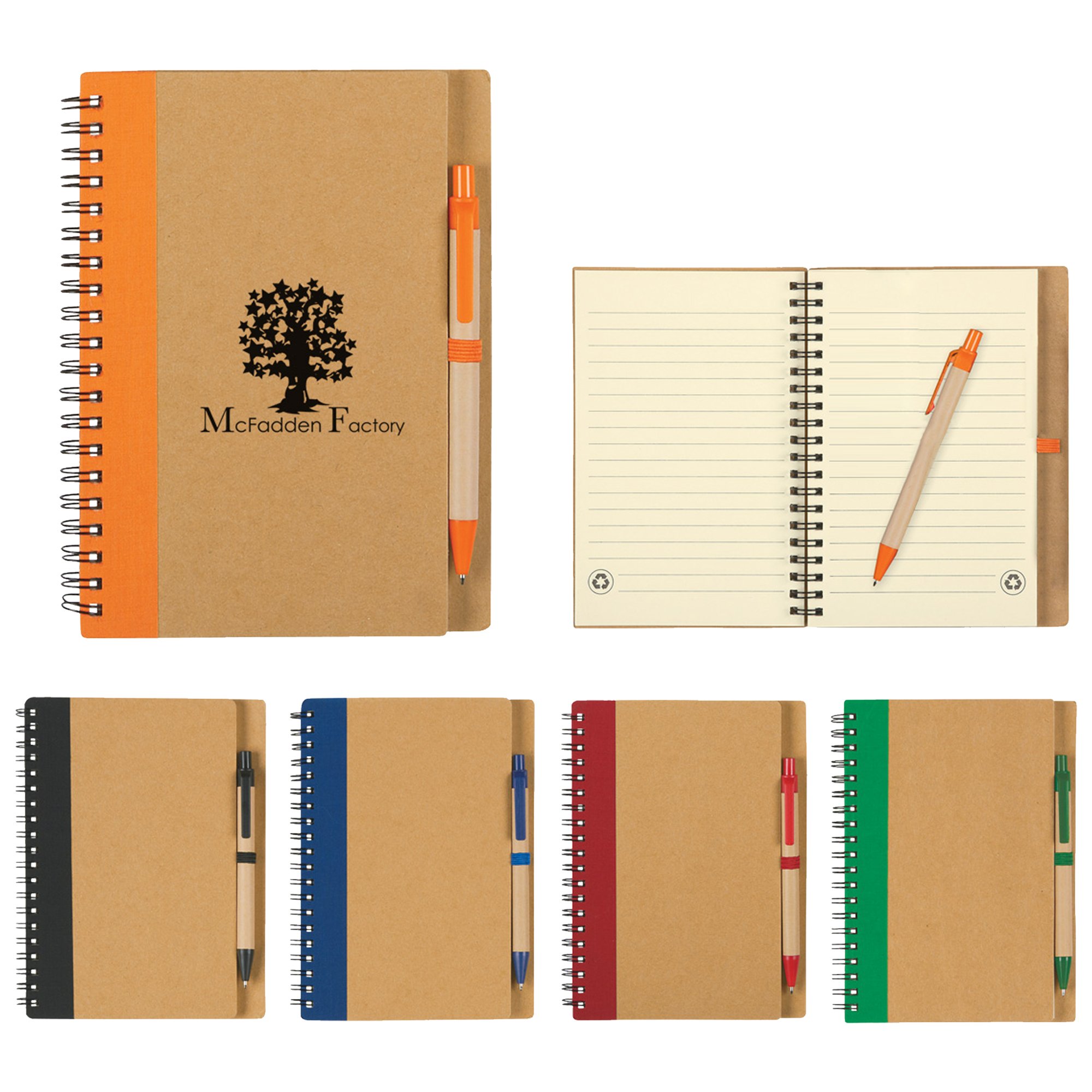 Custom Greta Spiral Paper Notebook & Pen Set | Pens.com