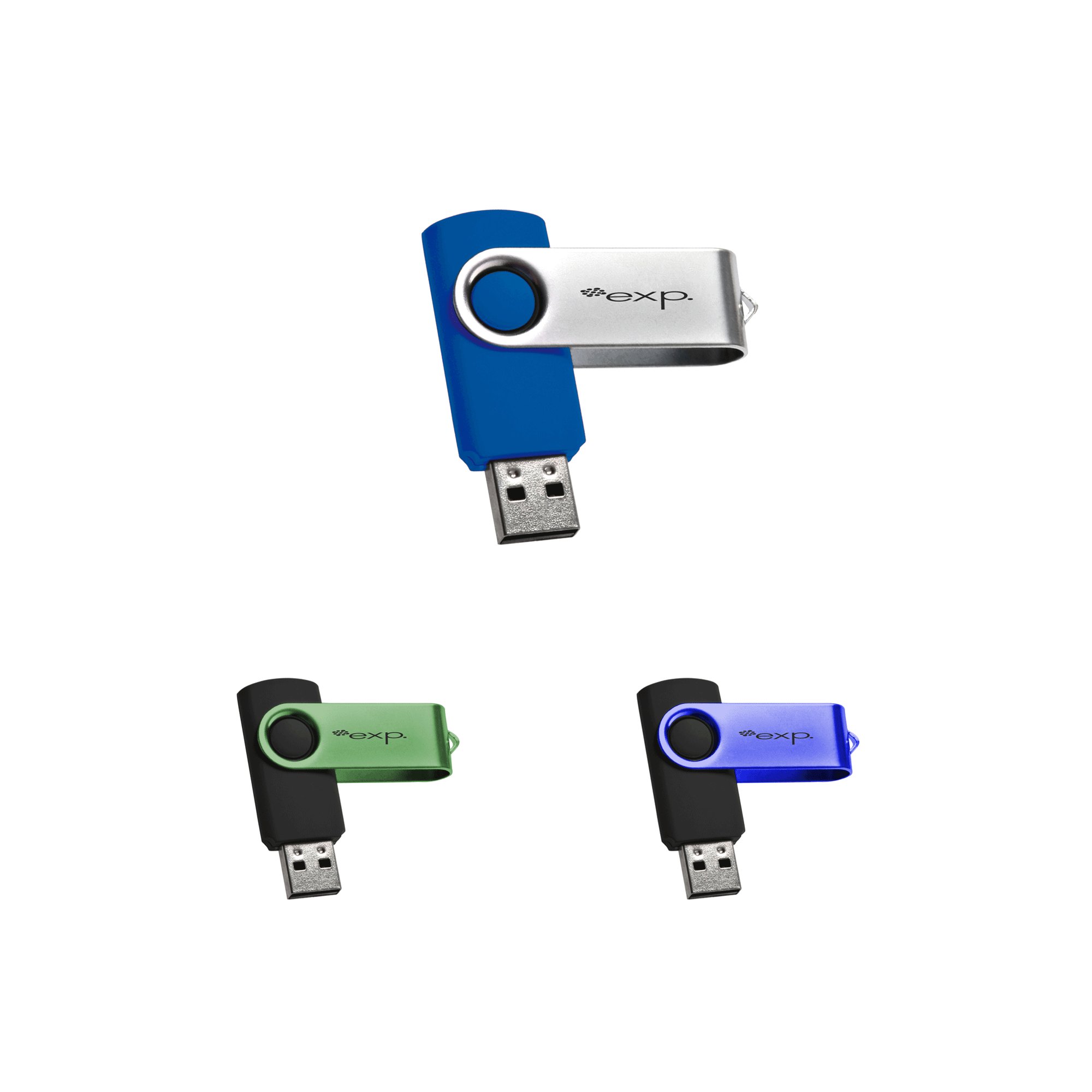Custom USB Swivel Flash Drive - 4GB Memory | Pens.com
