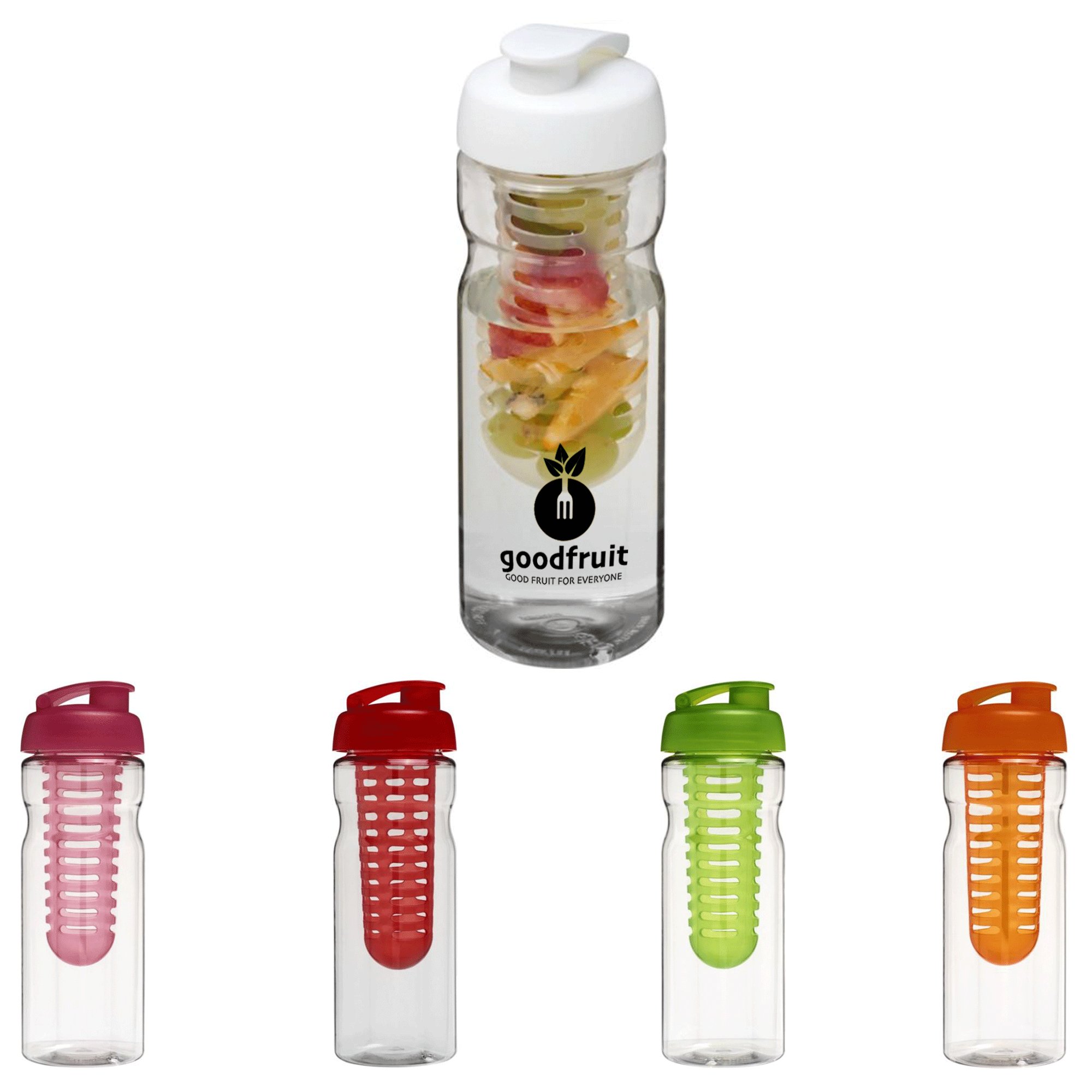 Promotional H2O Active® 650 ml Base Flip Lid Sports Bottle & Infuser ...