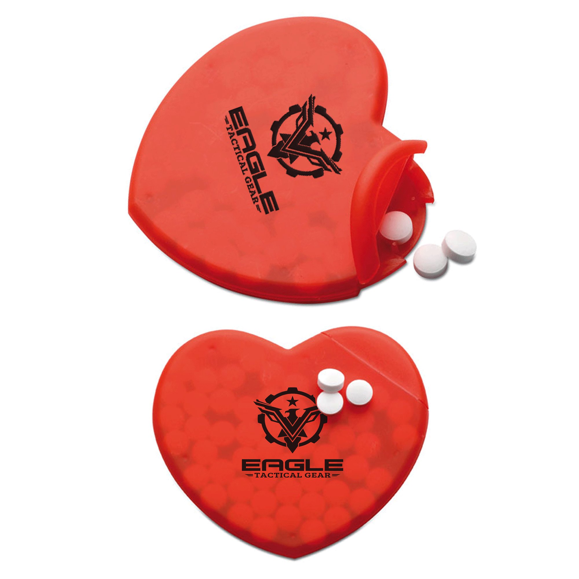 Promotional Heart shape peppermint box with Logo | Pens.com