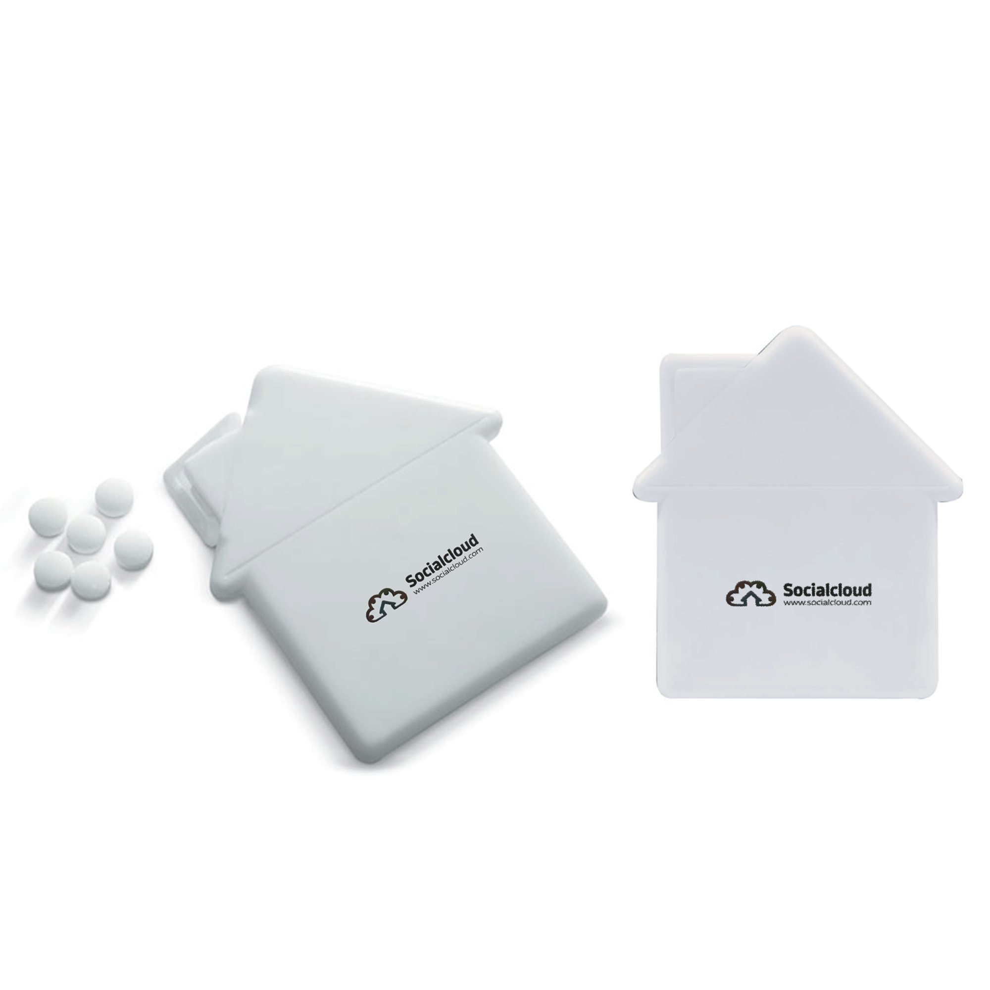 Promotional Bermonds House-Shaped Mint Dispenser with Logo | Pens.com