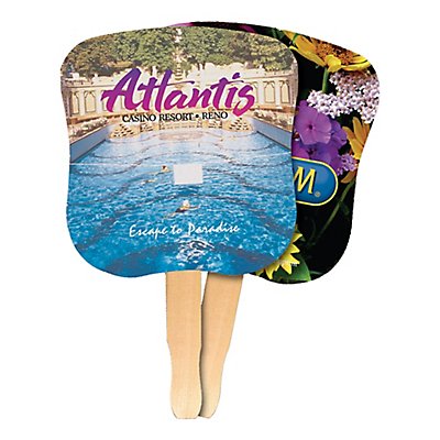 Custom Full Color Hourglass Hand Fan | Pens.com