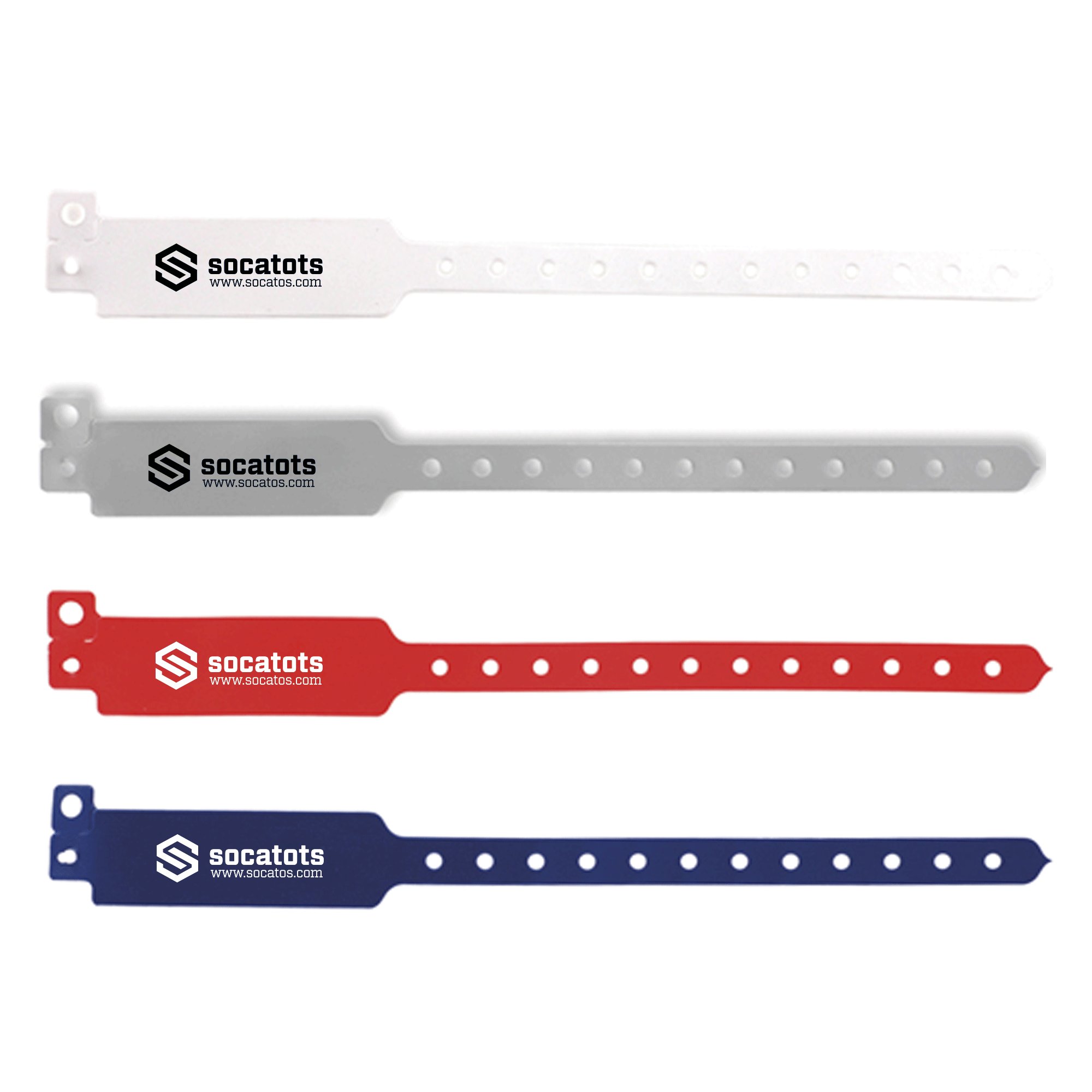 Promotional 1-time use vinyl wristband with Logo | Pens.com